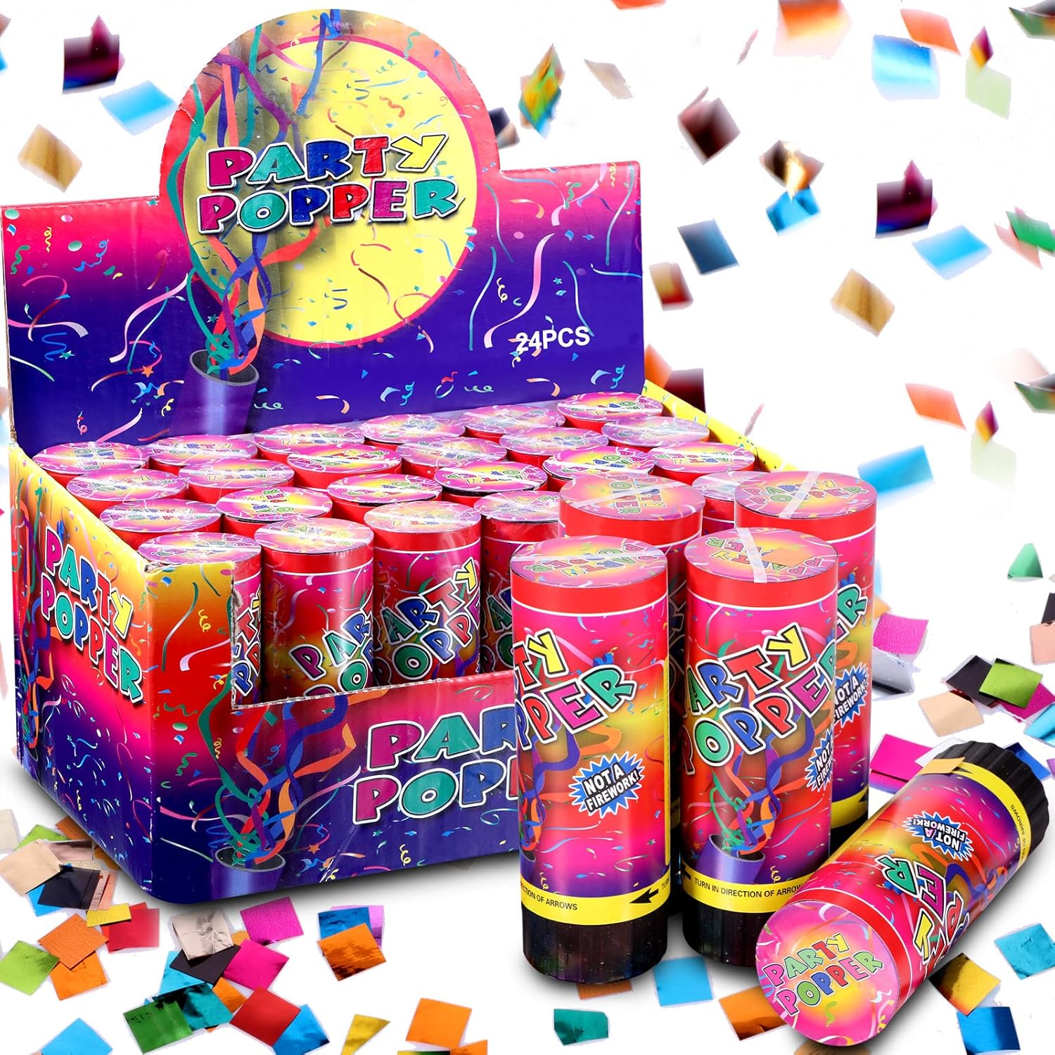 Amazon.com: Honoson Confetti Poppers Cannons Confetti Cannon Poppers ...