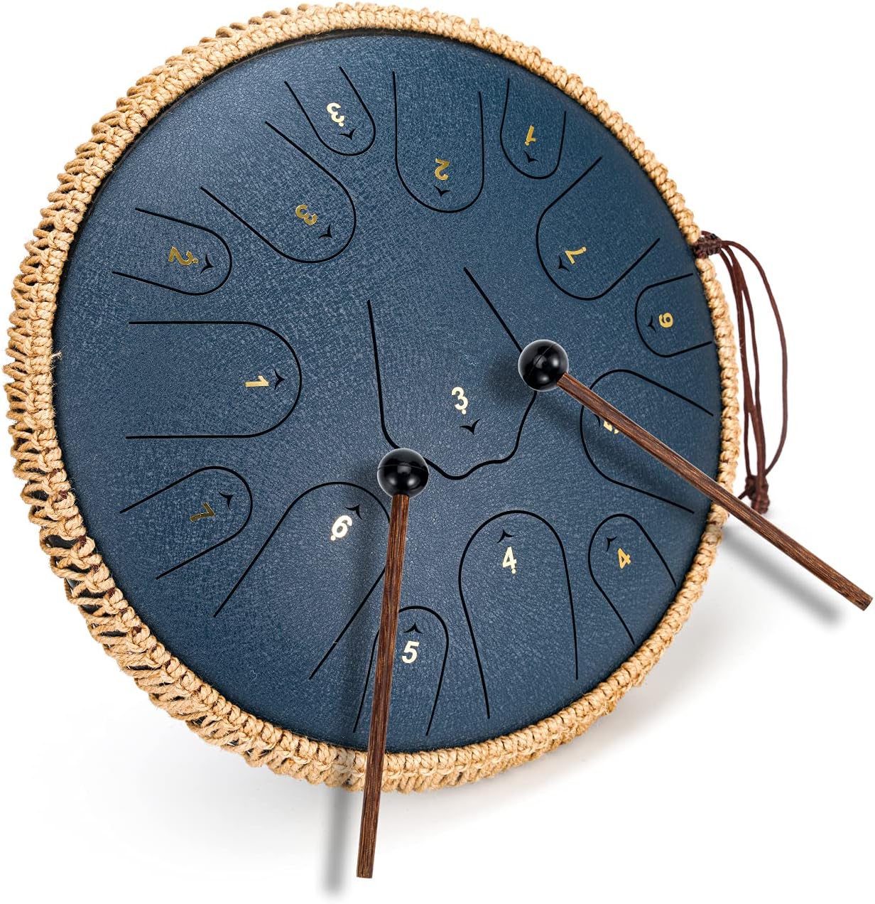 Amazon.com: Steel Tongue Drum - 15 Notes steel drum - 14 Inch Handpan ...
