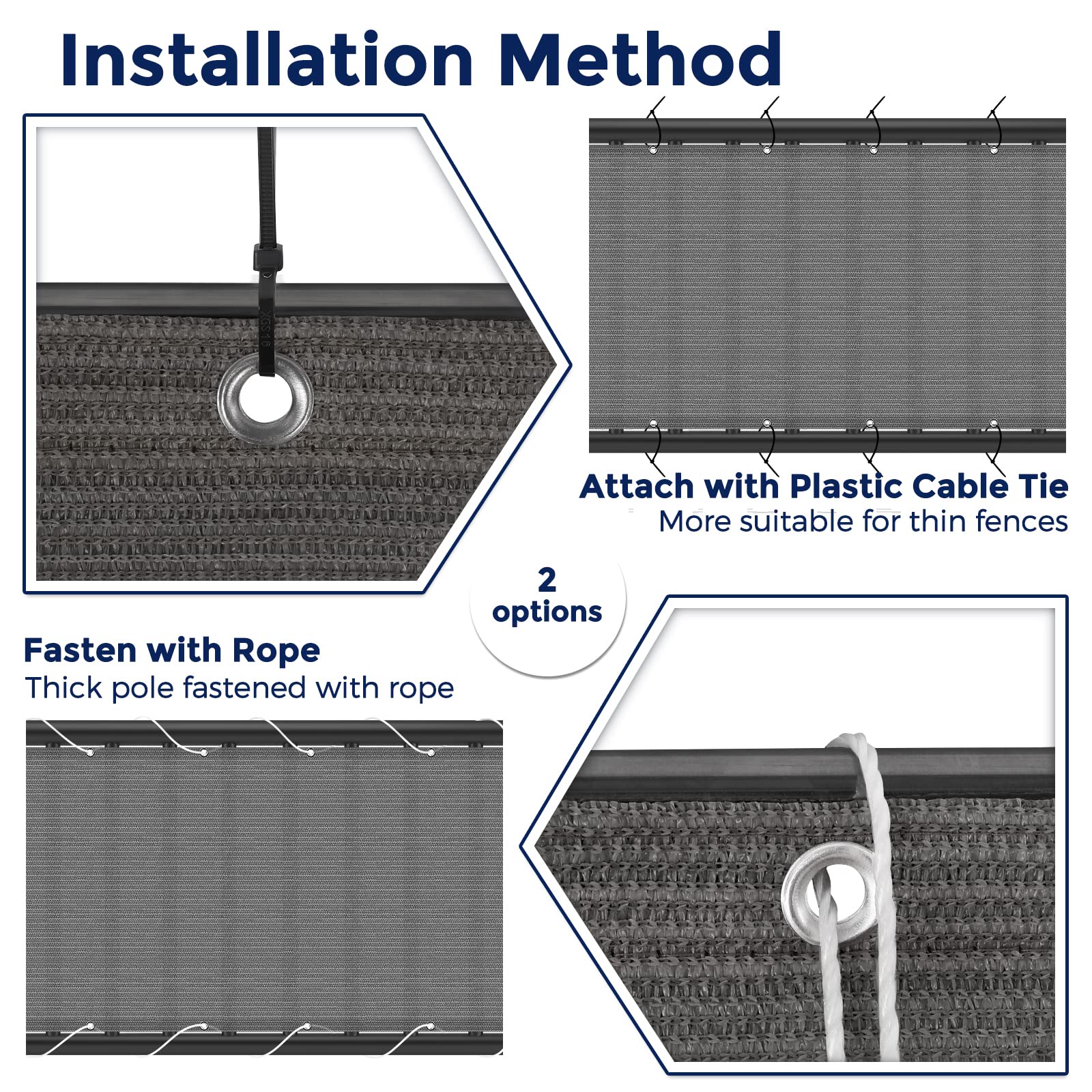 Snapklik.com : Balcony Screen Privacy Fence Cover 2.5 X 10 Anthracite ...