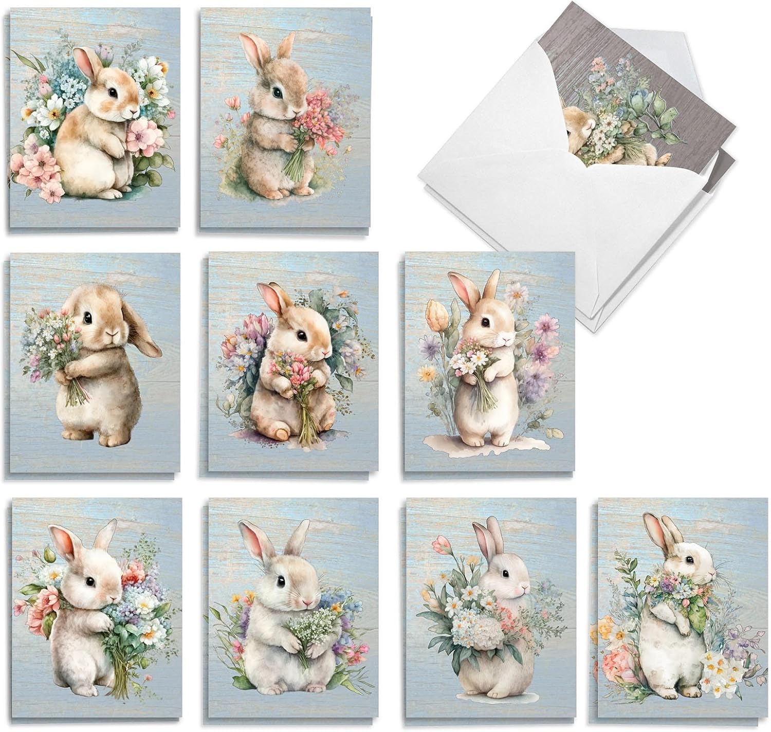 Amazon.com : The Best Card Company 20 Assorted Easter Note Cards Bulk ...
