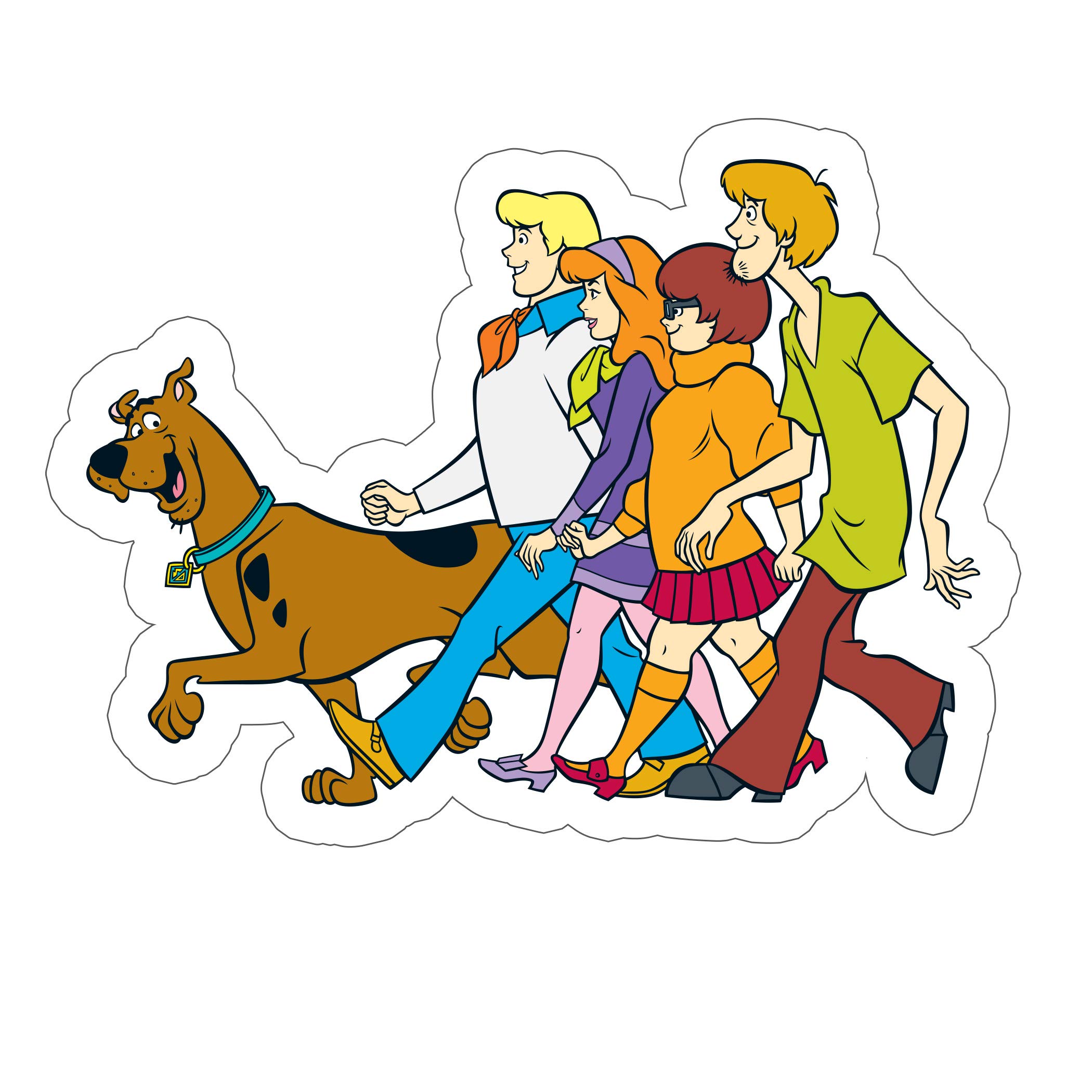Amazon.com: C&D Visionary Scooby Doo The Gang Sticker, Multi-Colored ...