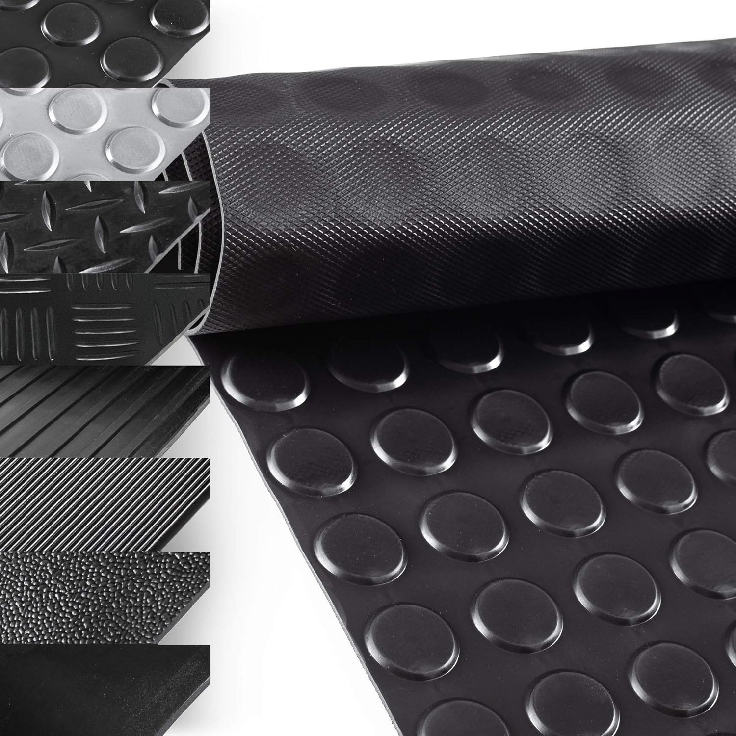 Gummimatte Schutzmatte Noppenmatte Bodenmatte Noppen Geruchsarm TPE ...