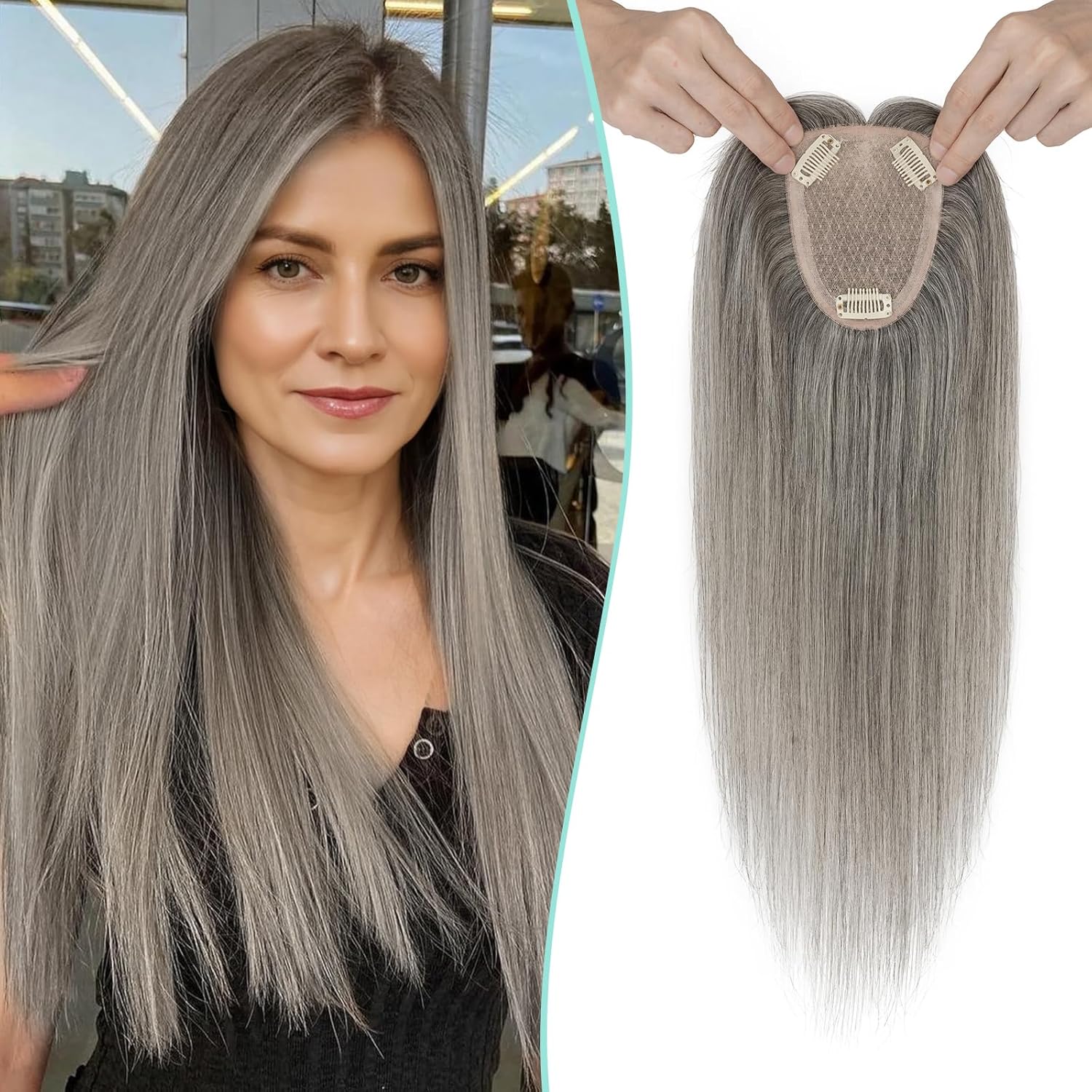 Amazon.com : Benehair 100% Remy Human Hair Toppers for Women, 9 * 12CM ...