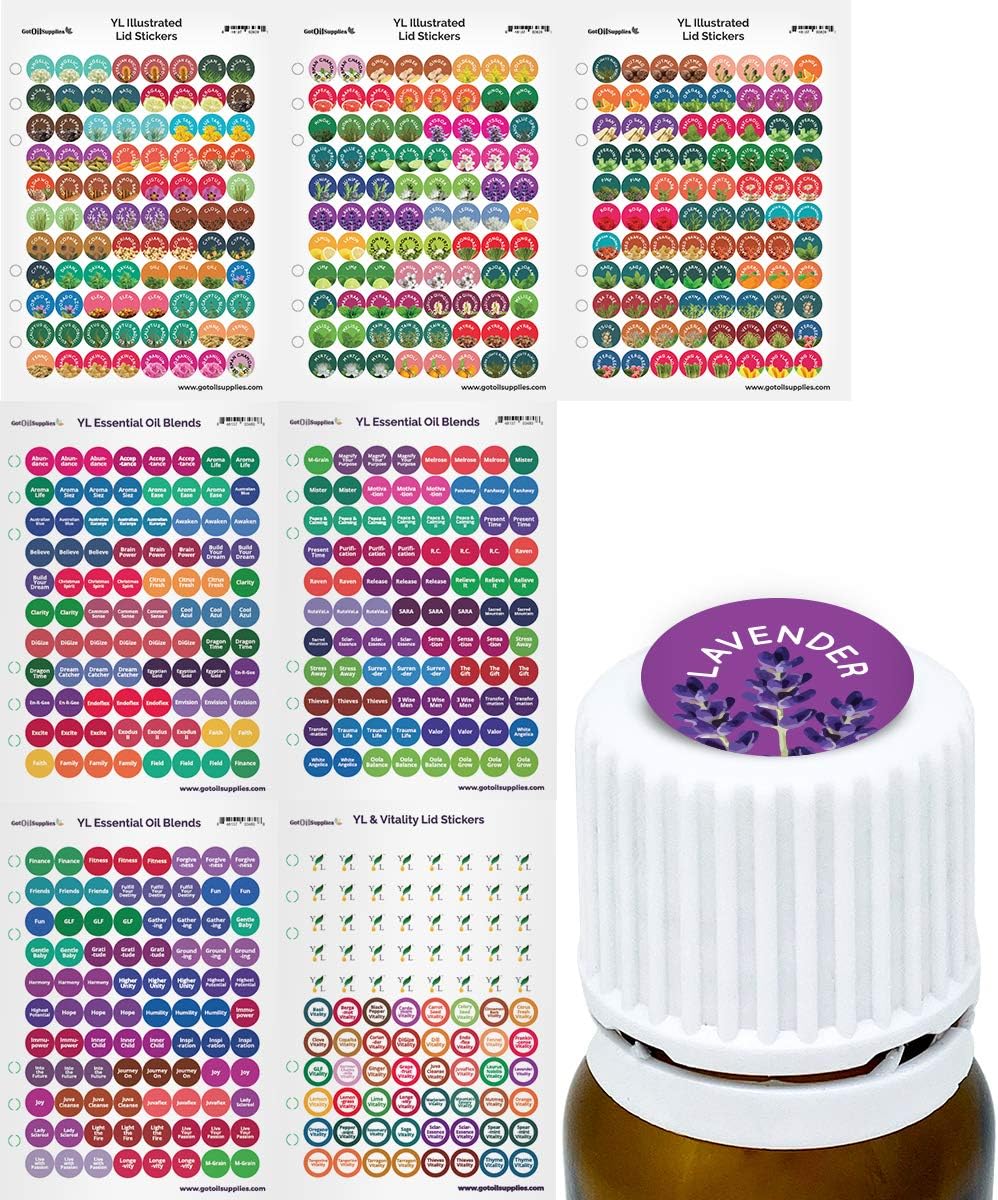 Young Living Illustrated Essential Oil Labels - Hand Drawn Stickers for ...