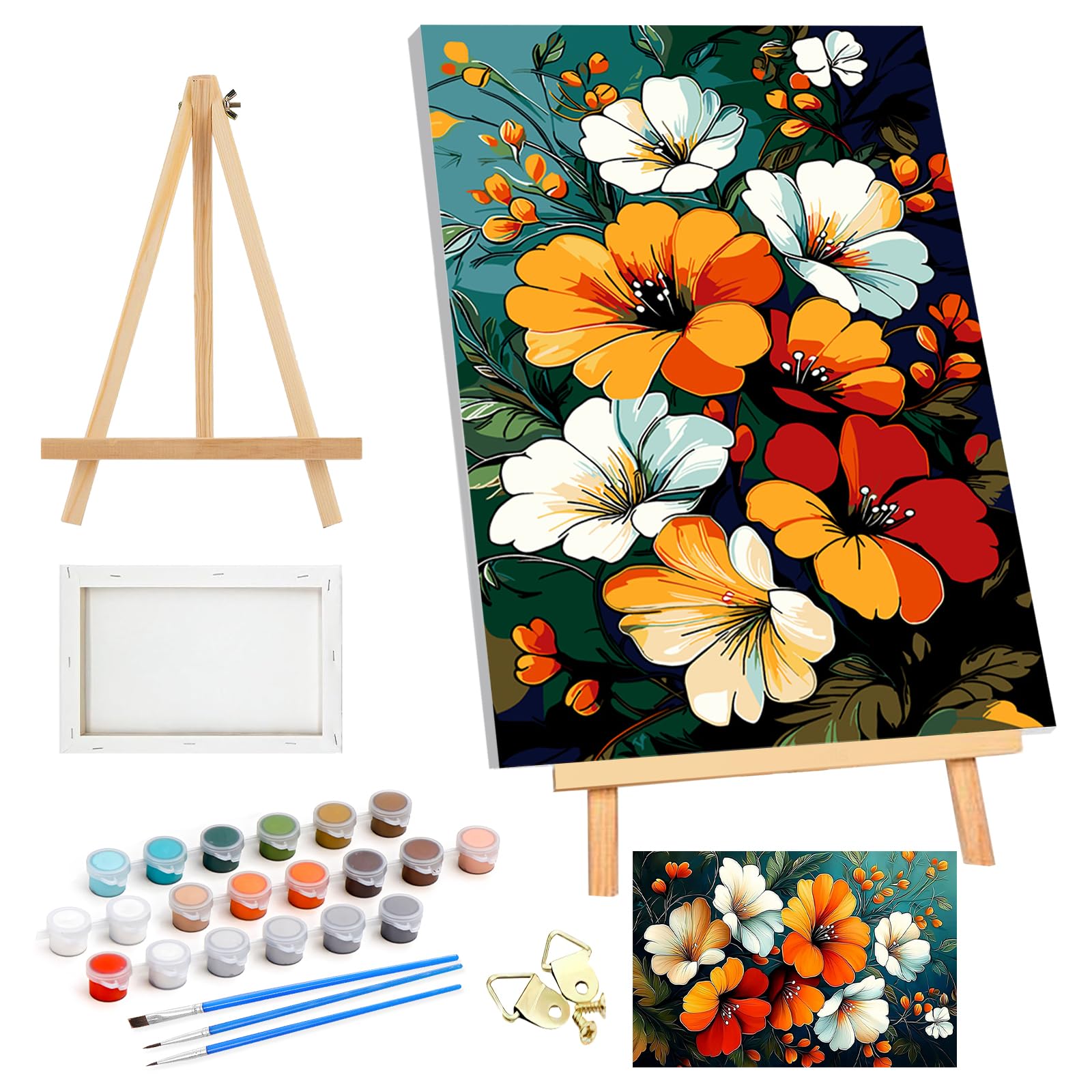 Amazon.com: SENQAO Framed Paint by Numbers Kit for Adults Beginners ...