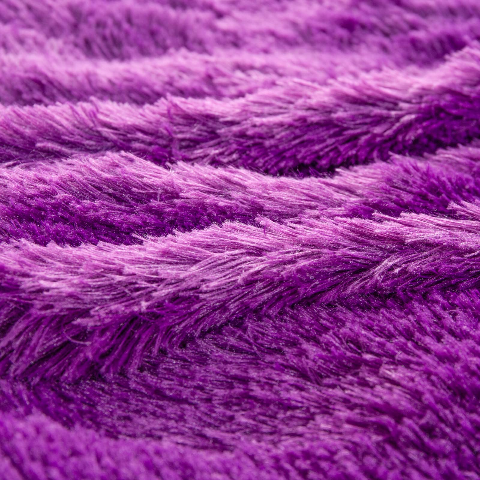 YUSOKI Purple Faux Fur Throw Blanket,2 Layers,50" x 60" Cozy Plush ...