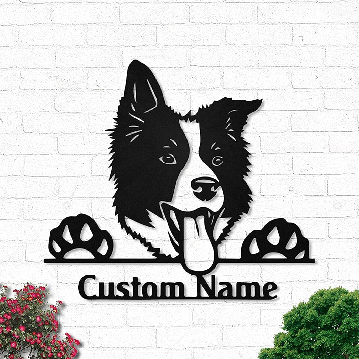Border Collie Head Silhouette