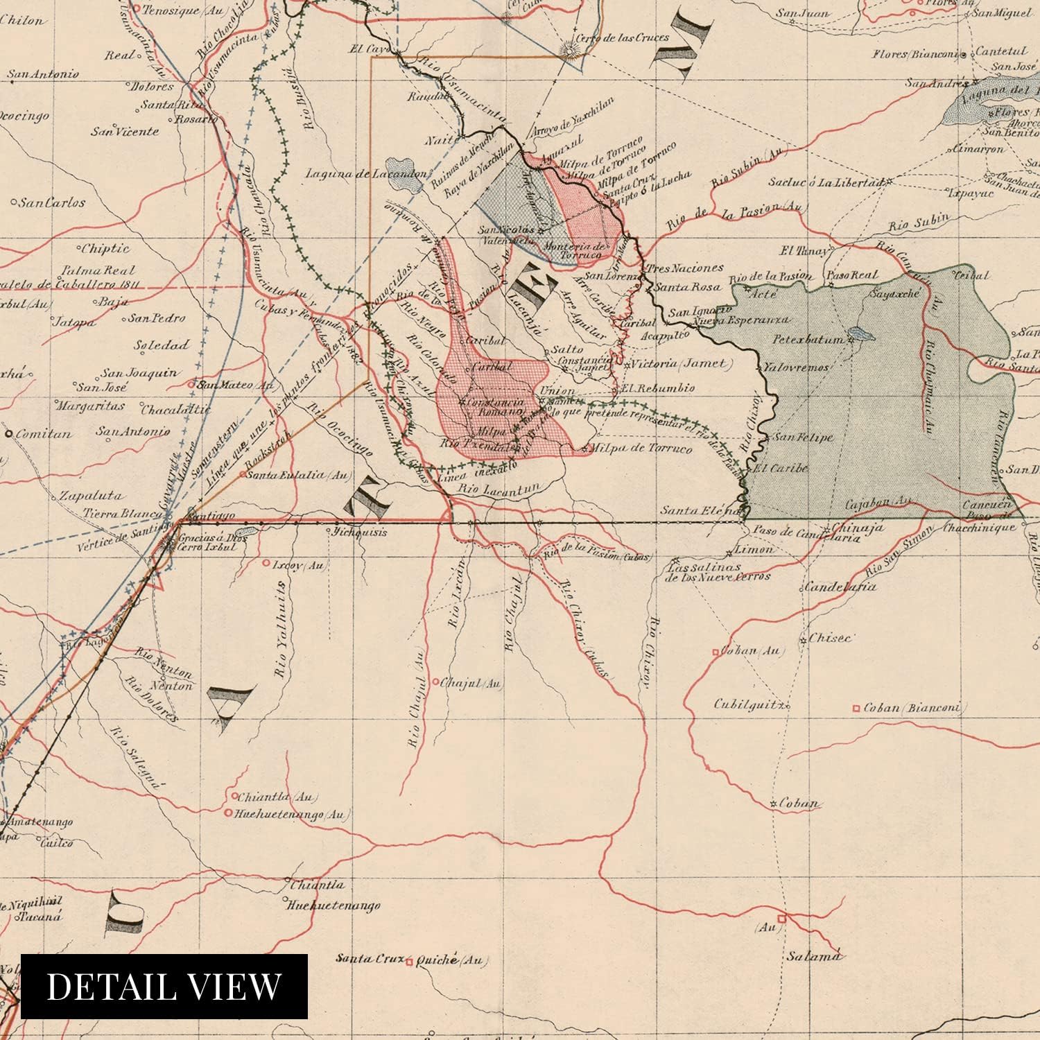 HISTORIX Vintage 1895 Guatemala Map Poster - 24x30 Bermuda | Ubuy