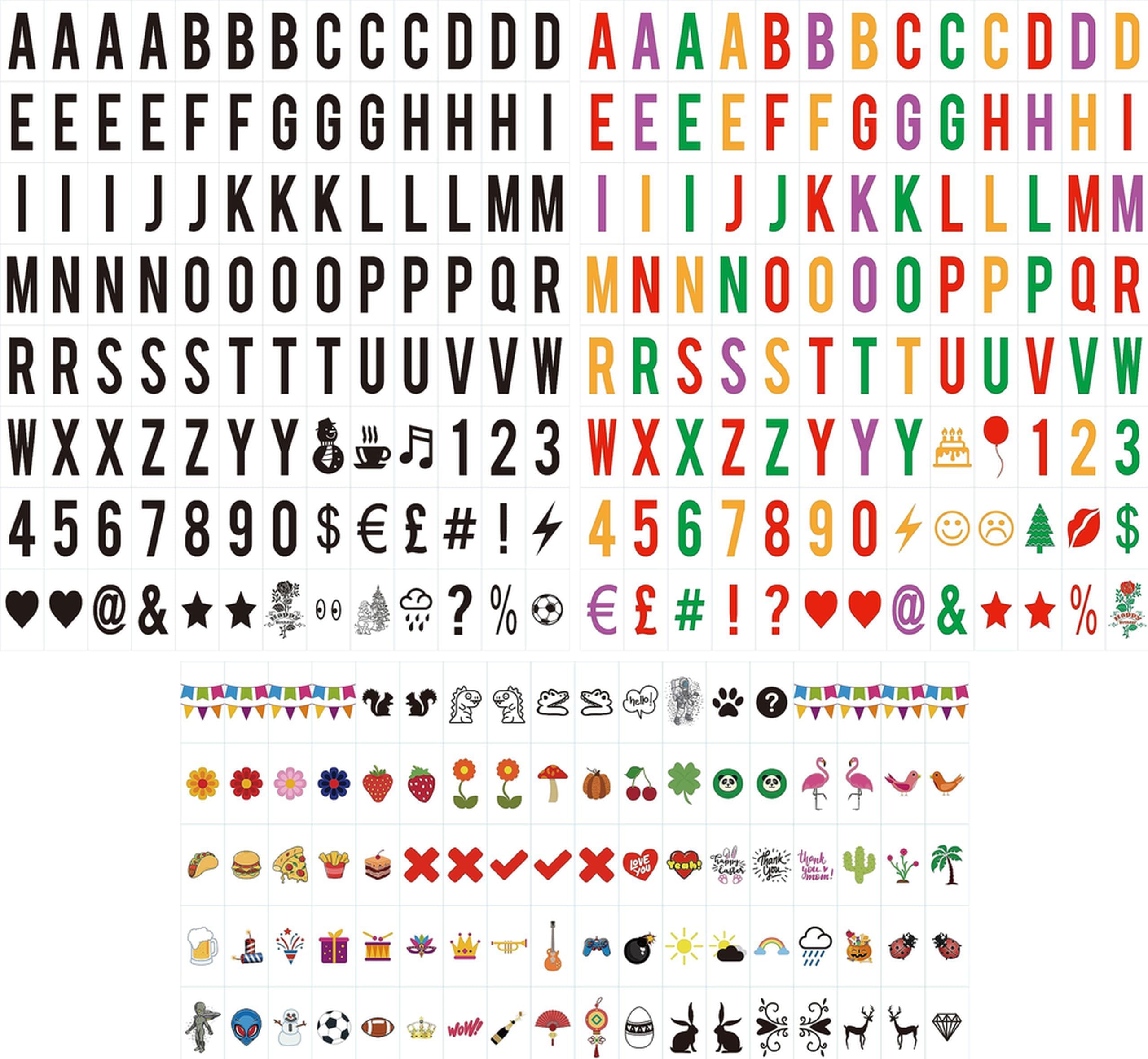 Amazon.com: My Cinema Lightbox Extra Letter and Symbol Packs, Colour ...