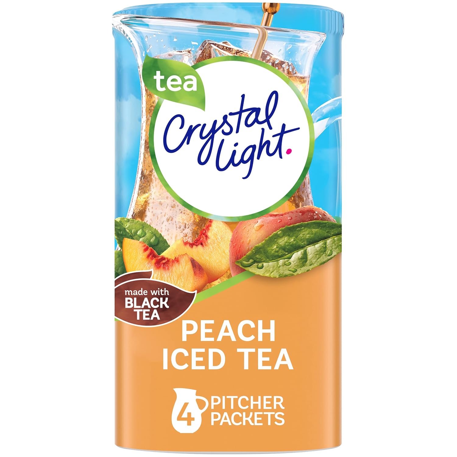 Amazon.com : Crystal Light Peach Tea Drink Mix (16 Pitcher Packets, 4 ...