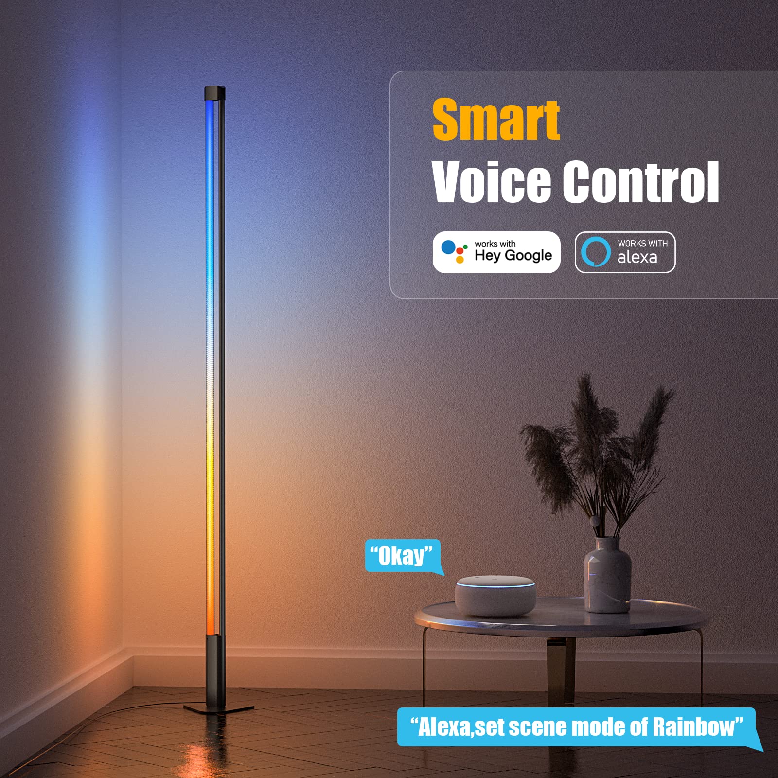 Snapklik.com : upHere Smart Floor Lamp,Rhythmic Ambient Lighting ...