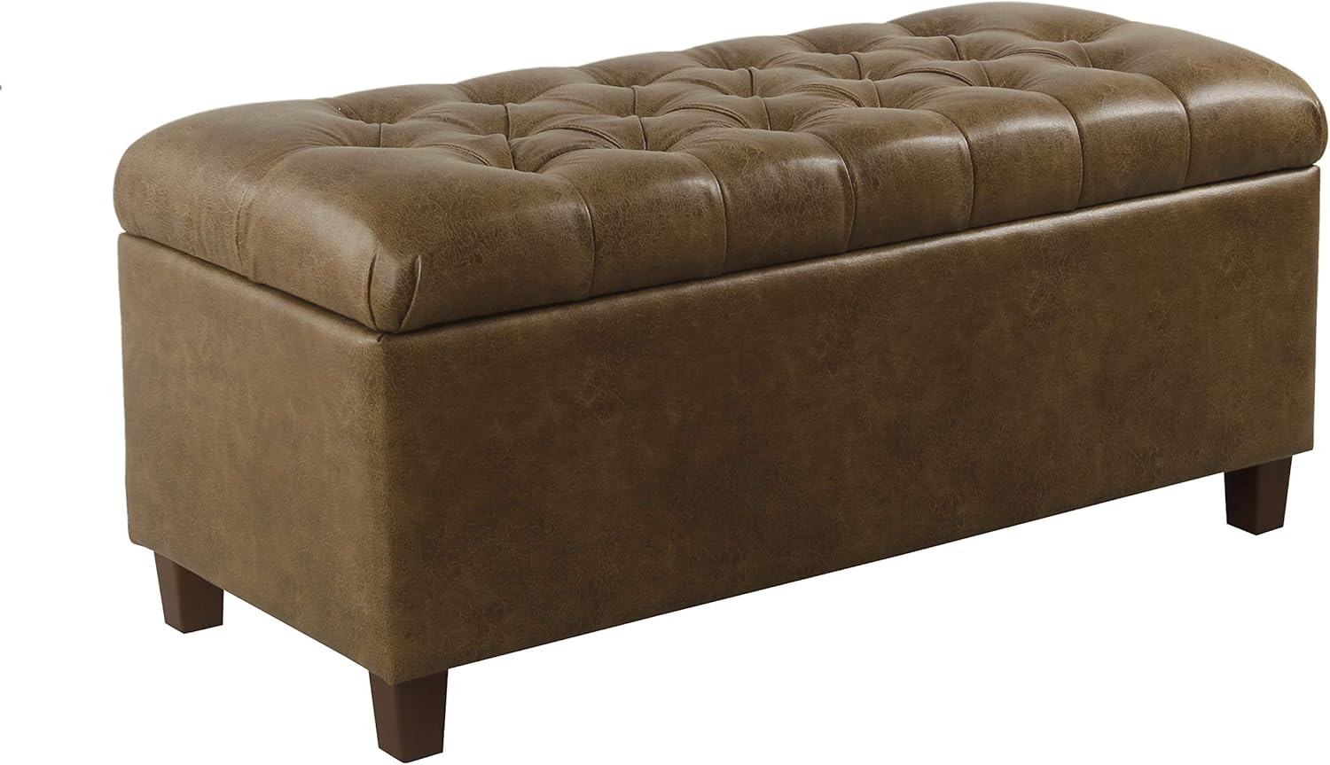 Amazon.com: Kinfine Storage Bench, Brown : Home & Kitchen