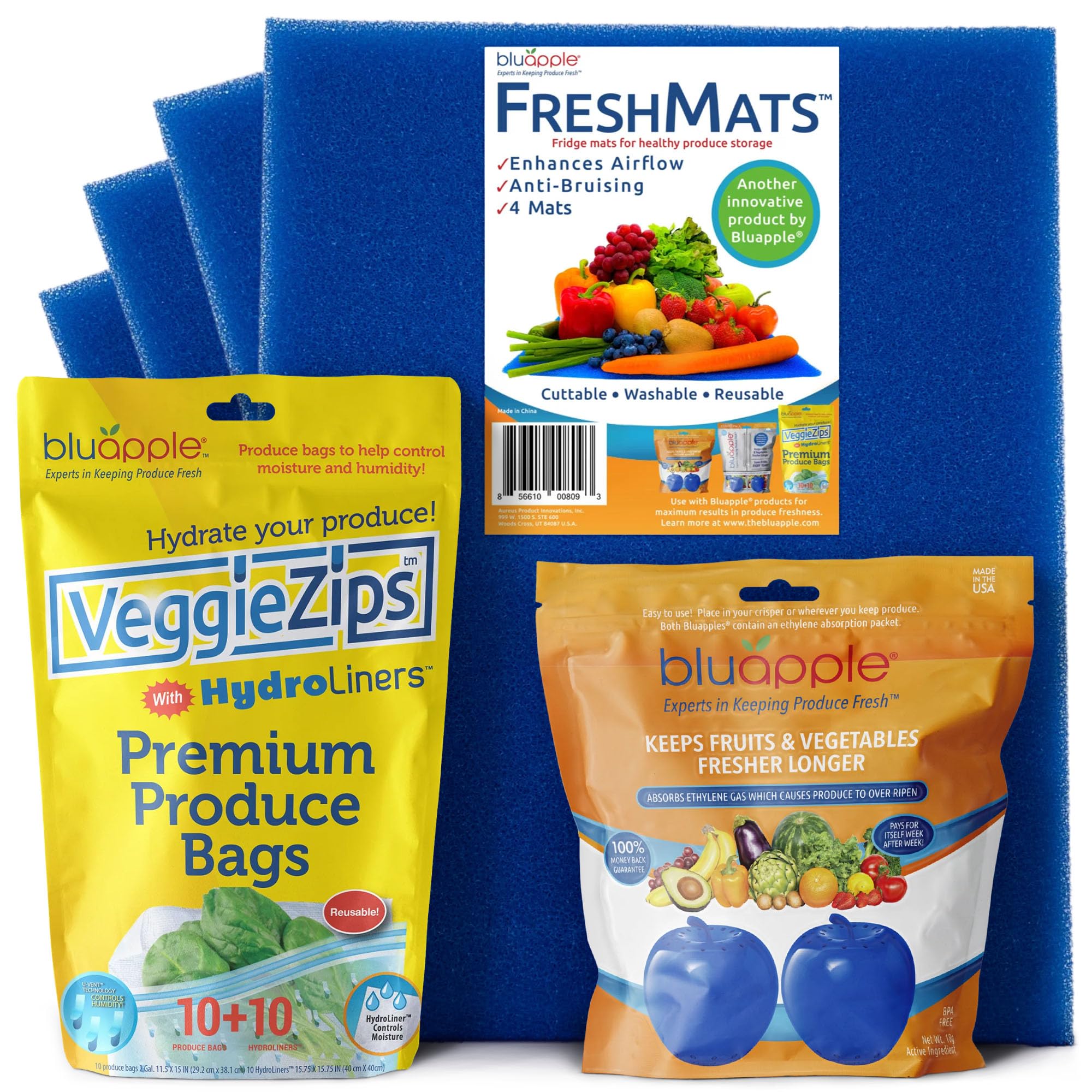 Amazon.com: Bluapple Produce Saver Ethylene Gas Absorber 2-Pack ...