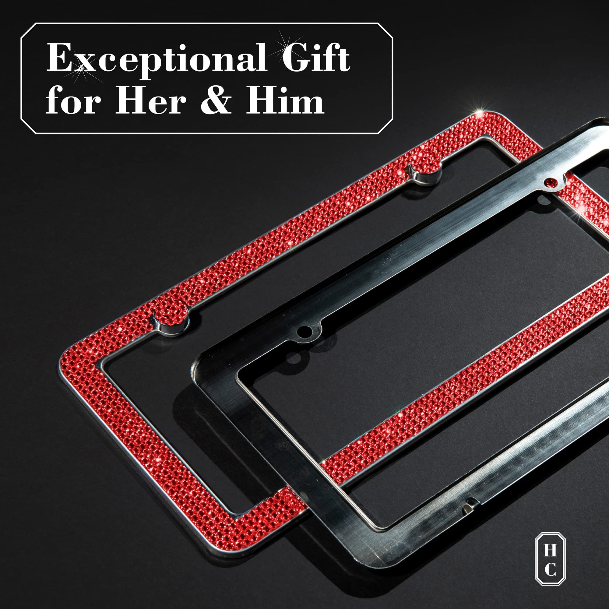 Bedazzled License Plate Frames Cruiser Accessories Chrome Dazzle