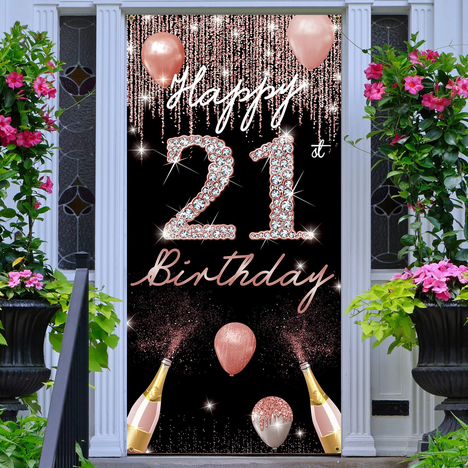 Amazon.com: 21st Birthday Decoration for Her, Happy 21st Birthday Door ...