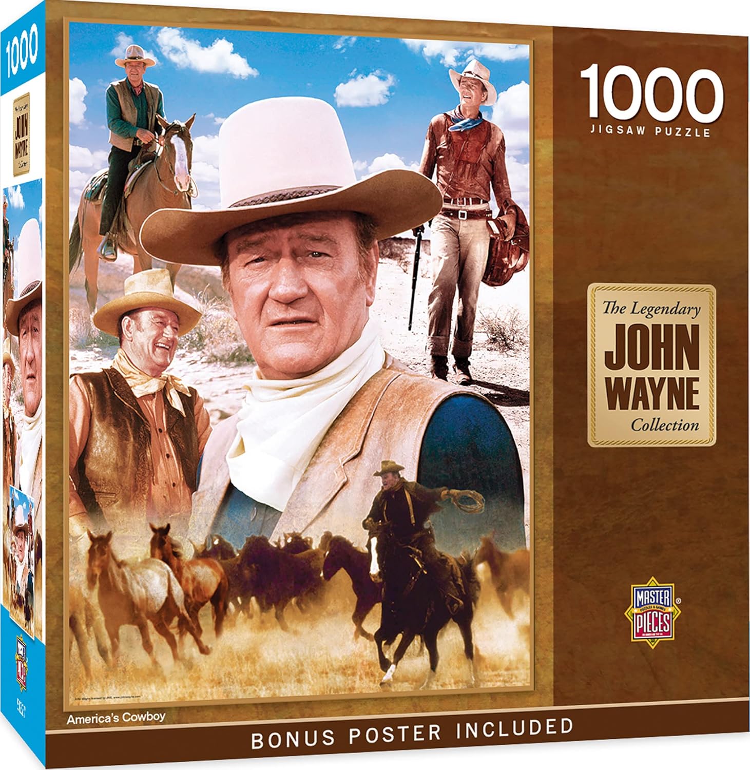 Amazon.com: MasterPieces 1000 Piece John Wayne Jigsaw Puzzle for Adults ...