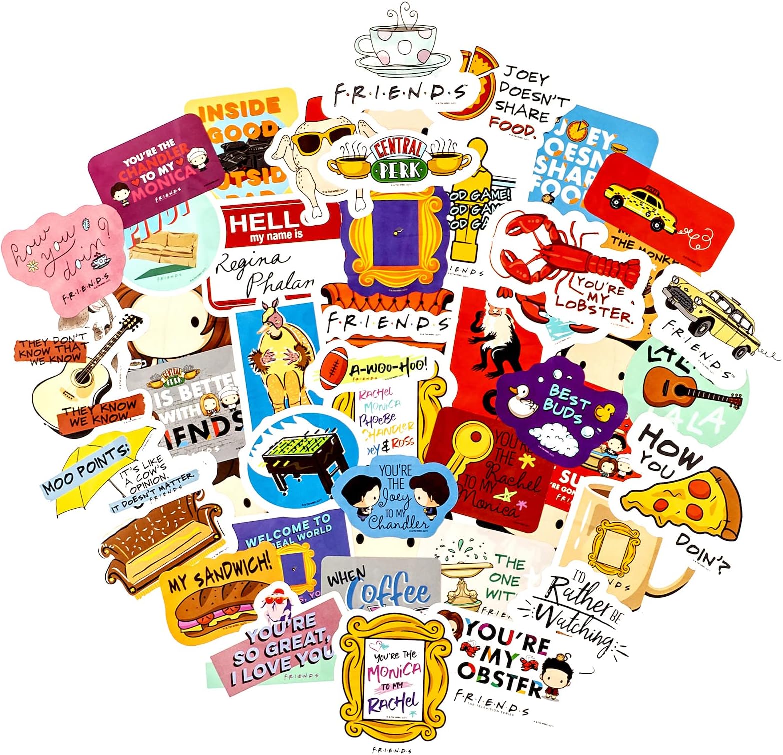 Amazon.com: Conquest Journals Friends Sticker Book for Planners ...