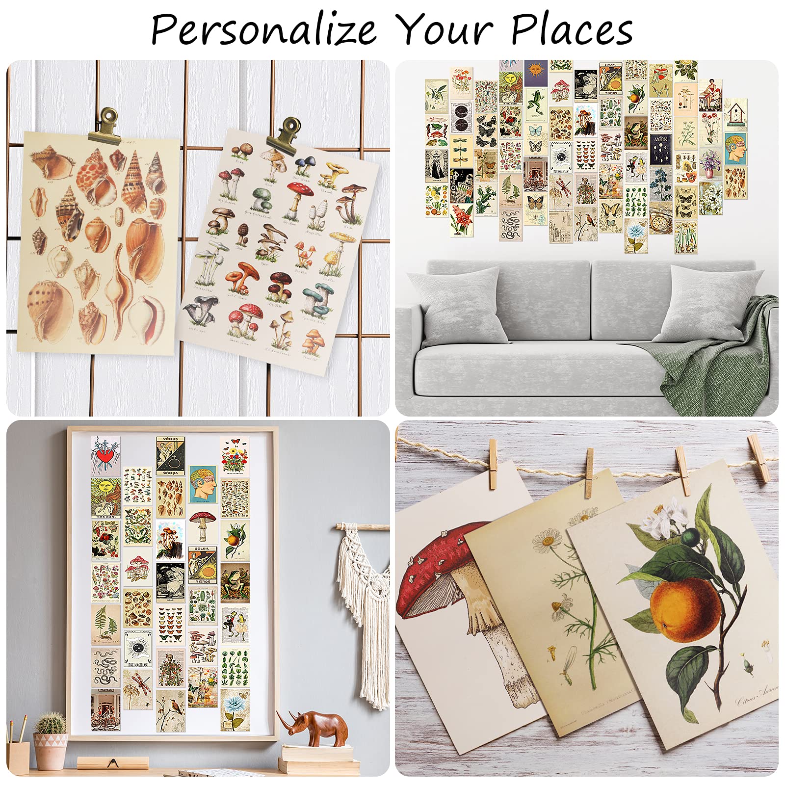 senbowe Wall Collage Kit Aesthetic Pictures, 70 Pcs Vintage Photo ...