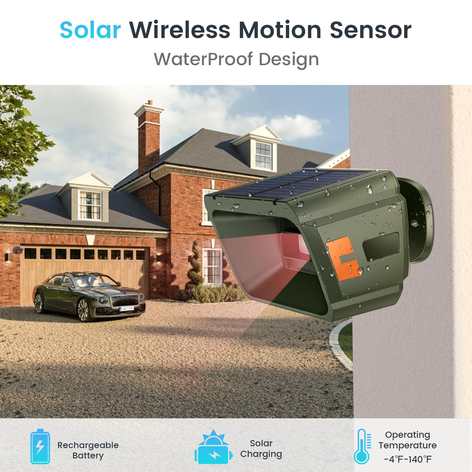 Snapklik.com : Chtoocy Solar Driveway Alarm Wireless Outside 1/2 Mile ...