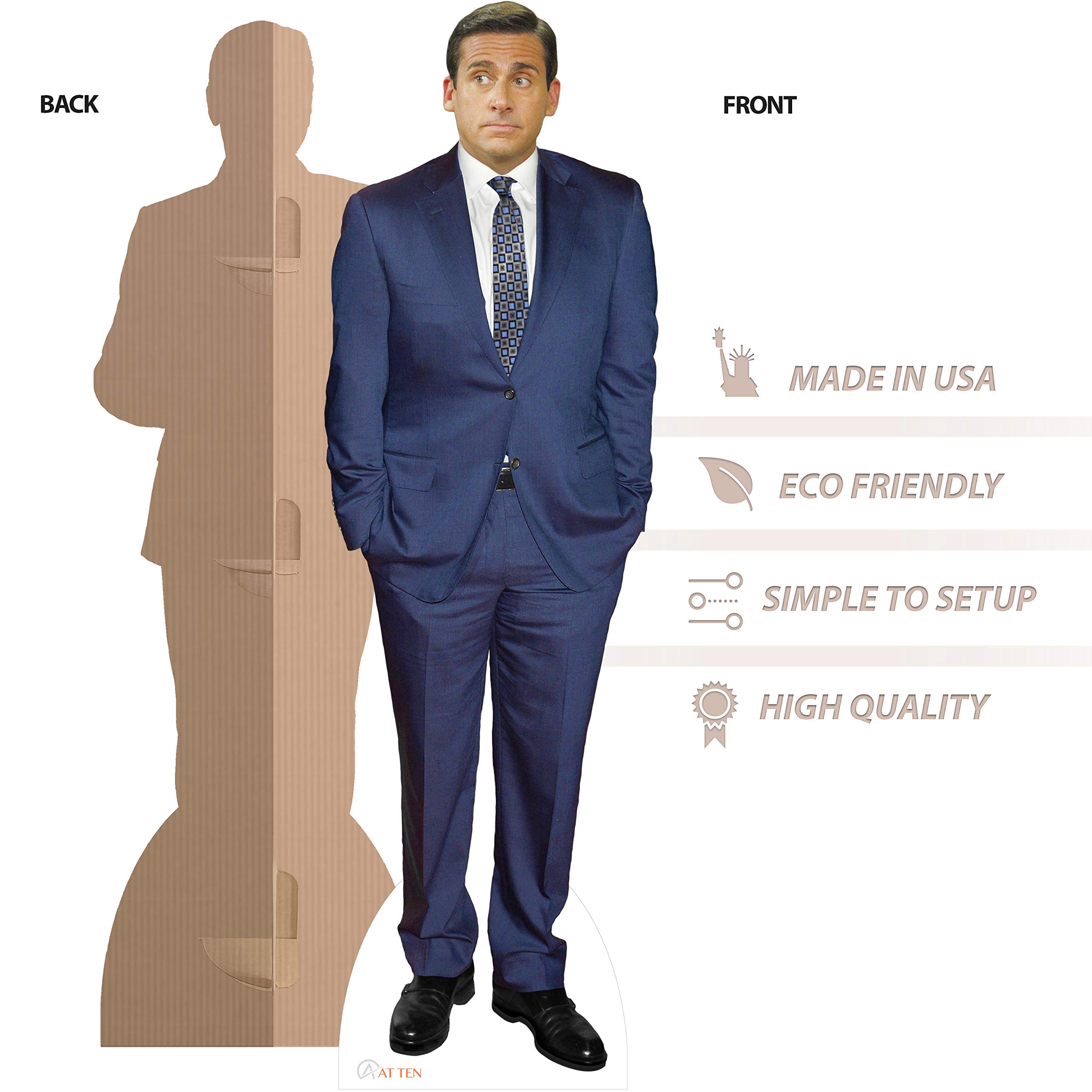 Buy AT TEN Michael Scott Cardboard Cutout Standup Steve Carell ...