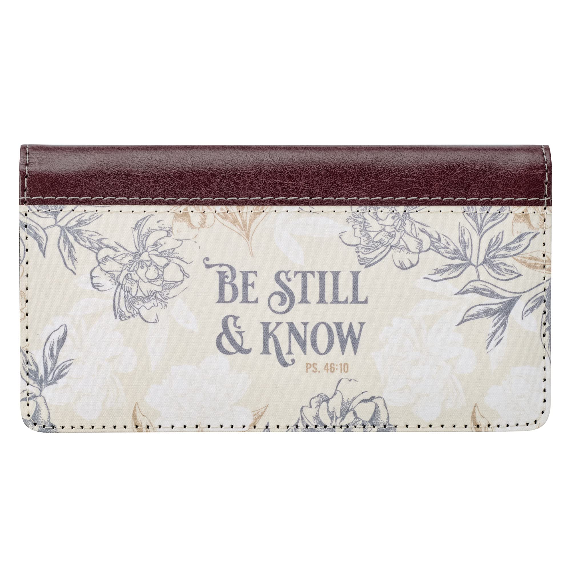 Amazon.com: Christian Art Gifts Checkbook Cover for Women Be Still and ...