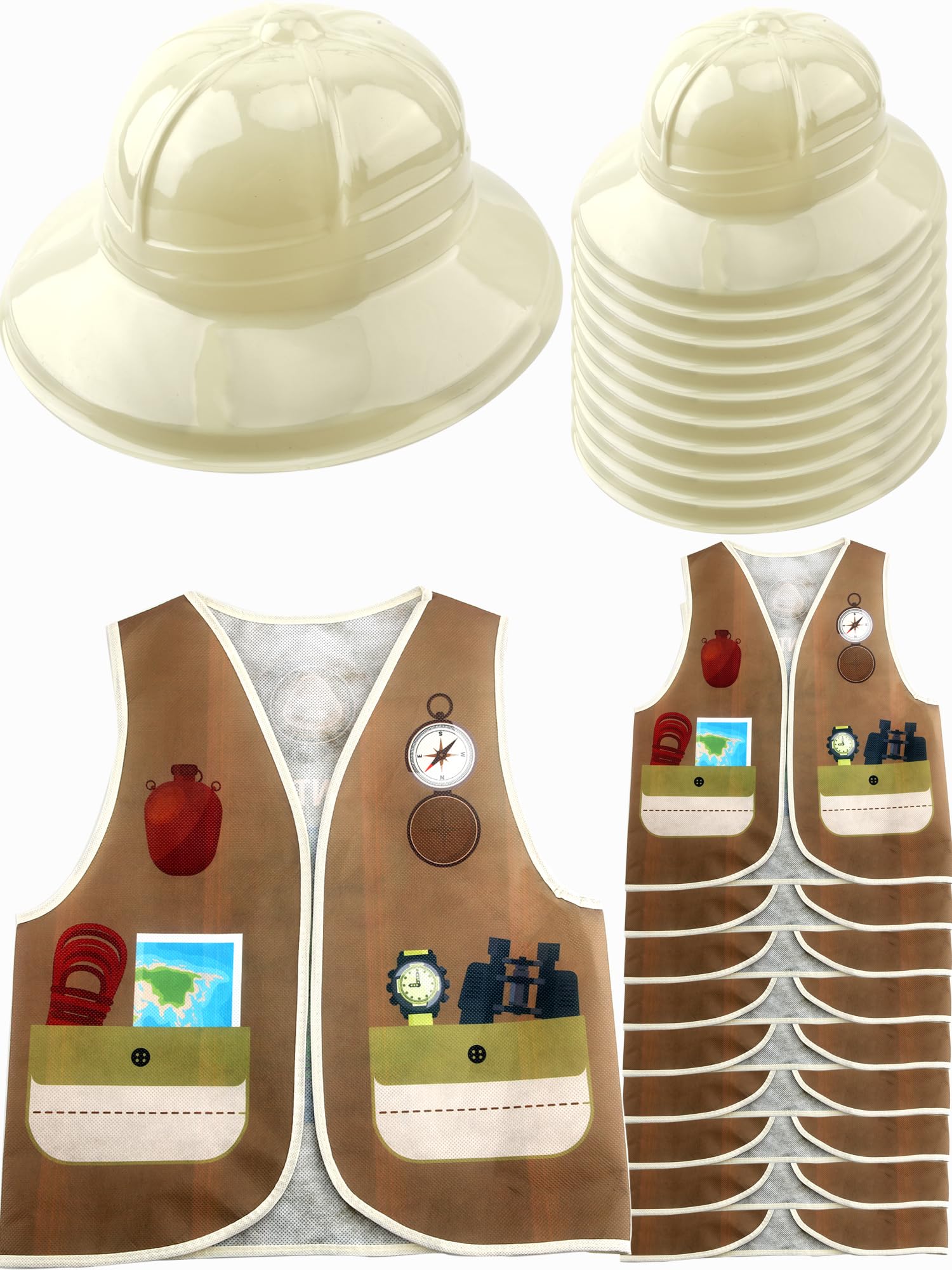 Amazon.com: 20 Pcs Kids Explorer Costume Set Includes 10 Pcs Explorer ...