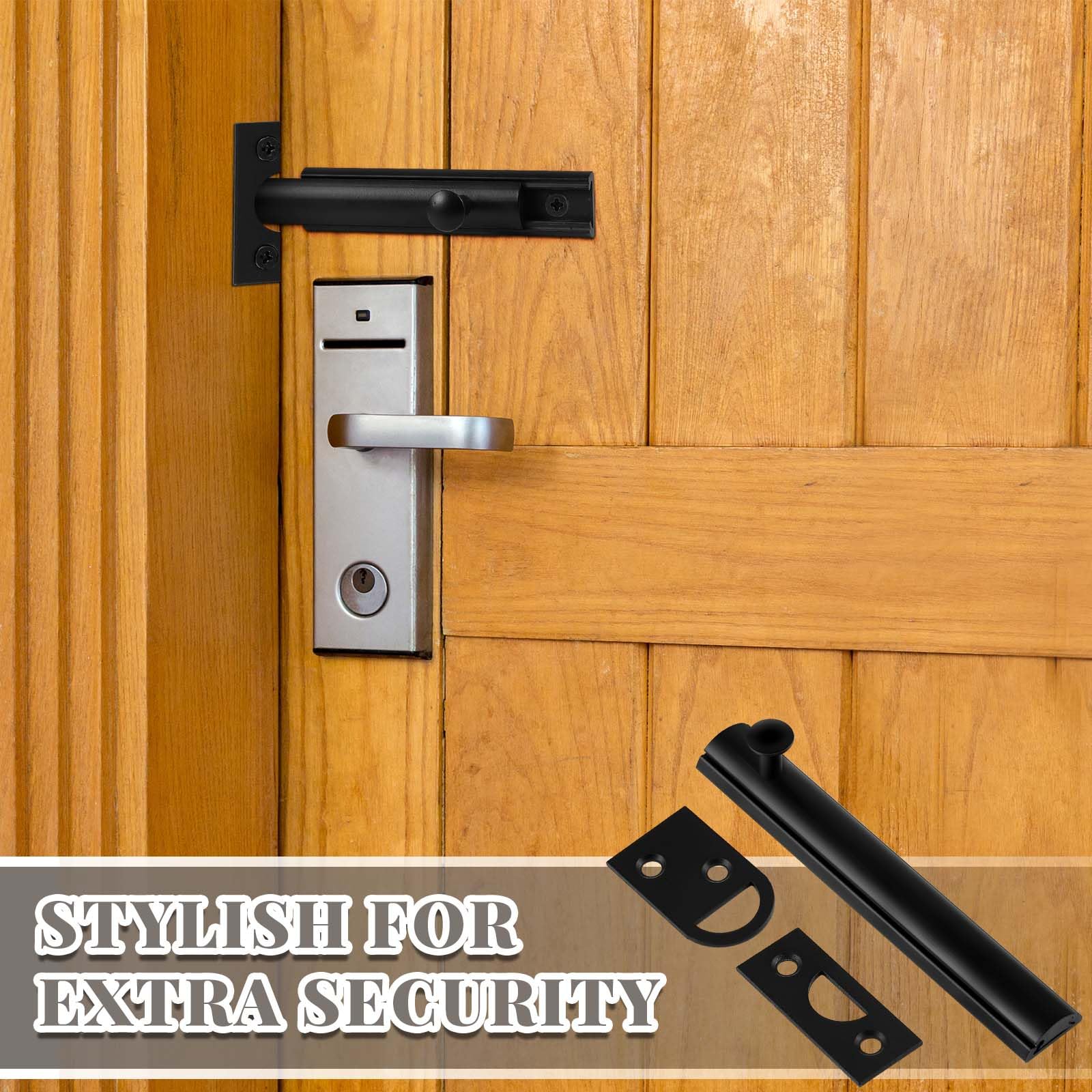 Snapklik.com : Lothee 2 Pcs Solid Brass Surface Bolt Door Bolt Latch ...