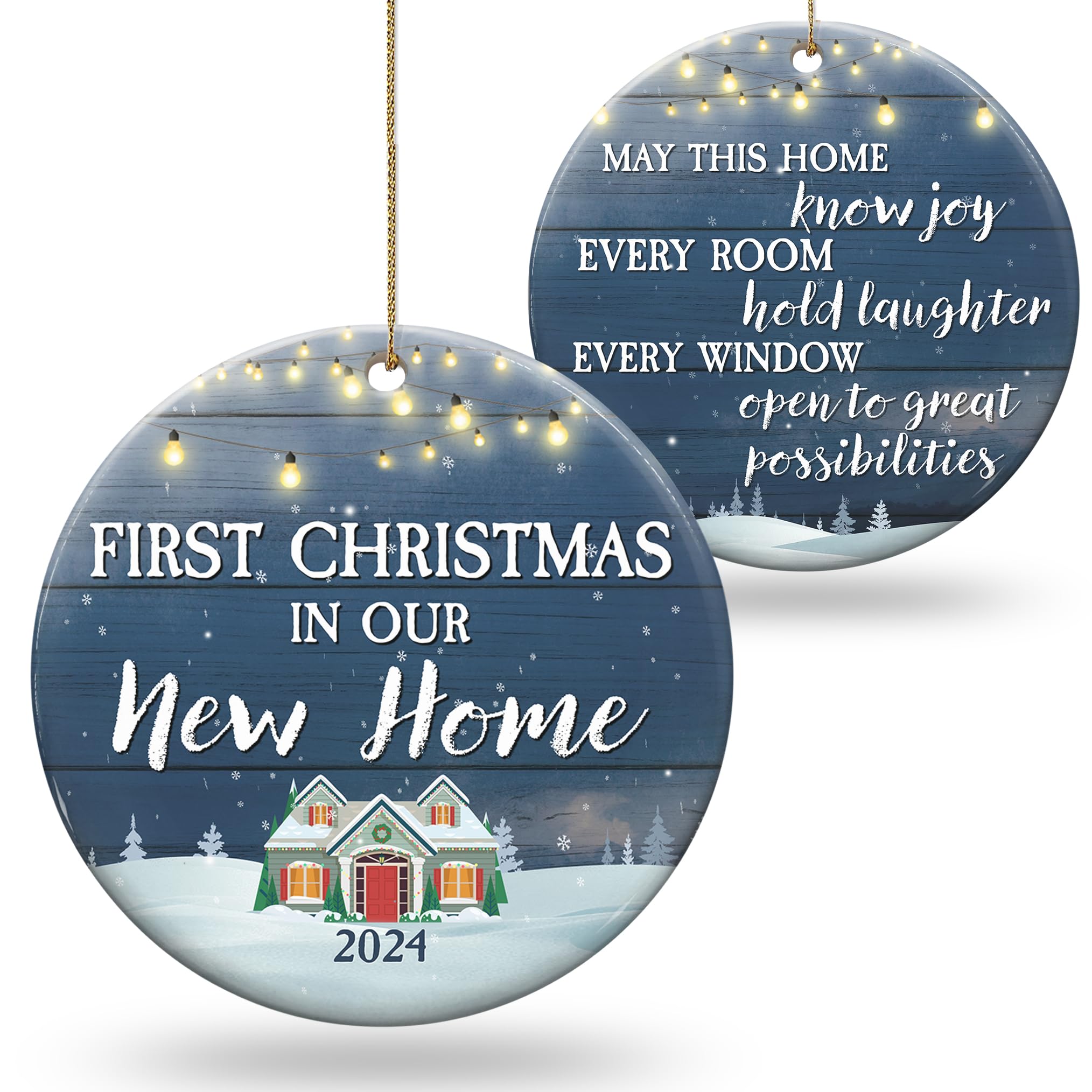 Amazon.com: Giveena New Home Ornaments 2024 - First Christmas in Our New Home 2024 Christmas ...