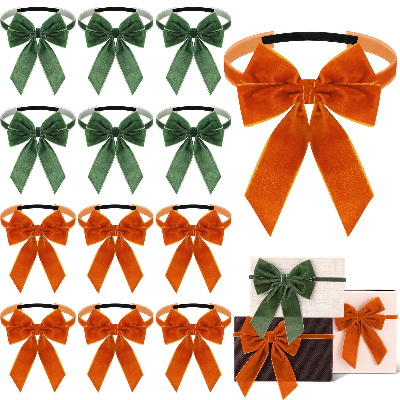 Amazon.com: Knitgrip 12 Pcs Velvet Stretch Loops with Pre Tied Bows ...