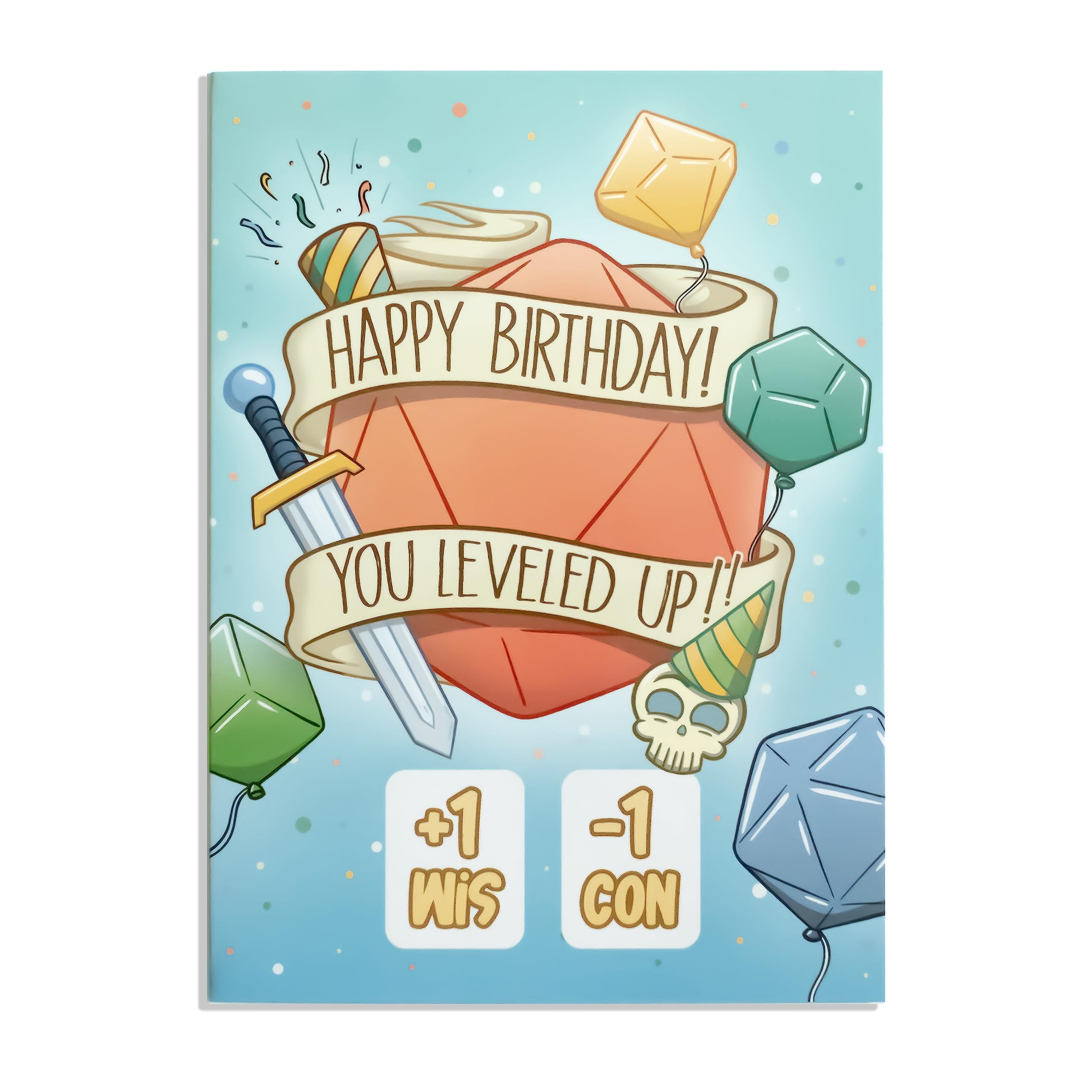 Amazon.com : Glassstaff Birthday Greeting Card with d20 dice envelope ...