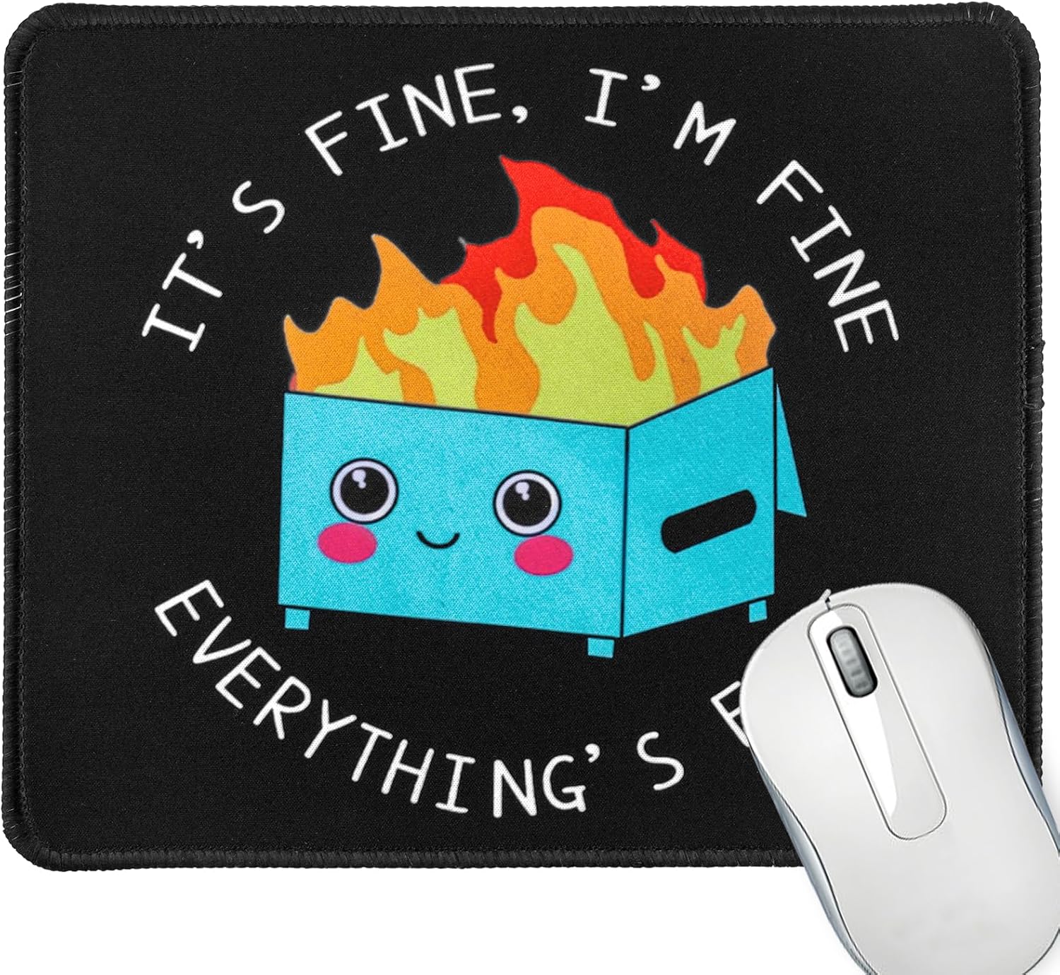 Amazon.com: Funny Mouse pad Square Cute Mouse Mat for Wireless Mouse ...