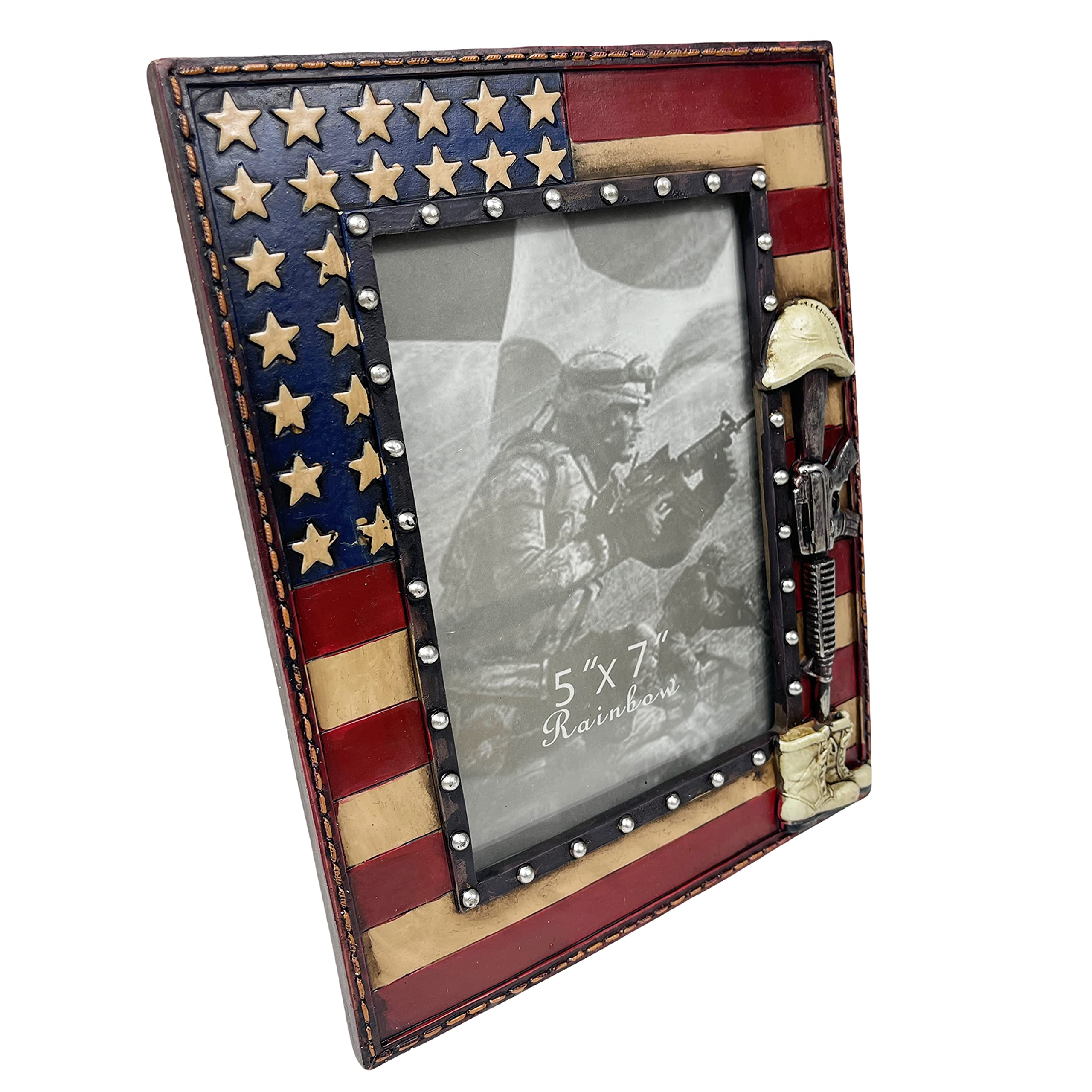 Amazon.com - Urbalabs USA Flag Army Hero Veteran Frame 5x7 Picture ...