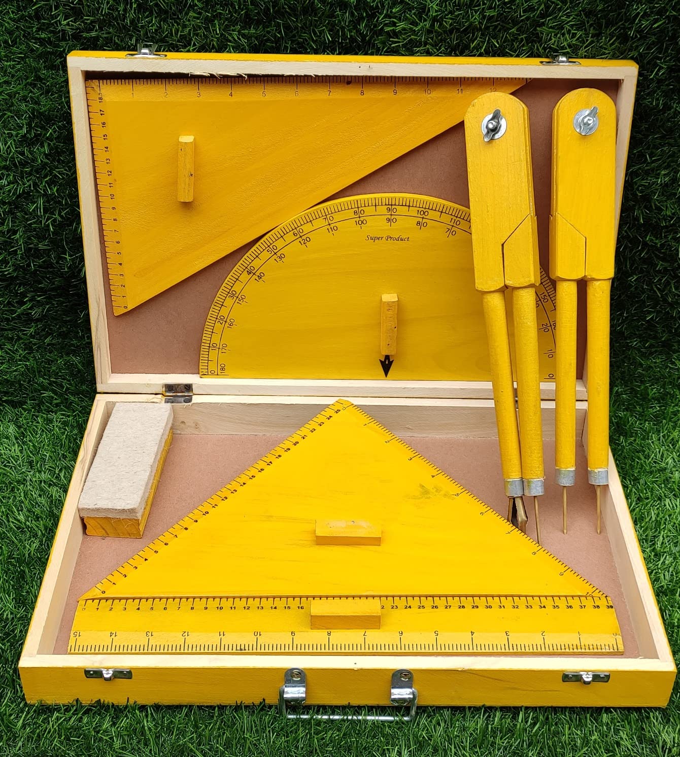 SUPER Wooden Geometry Box Set for Teachers – 7 Essential Tools with ...