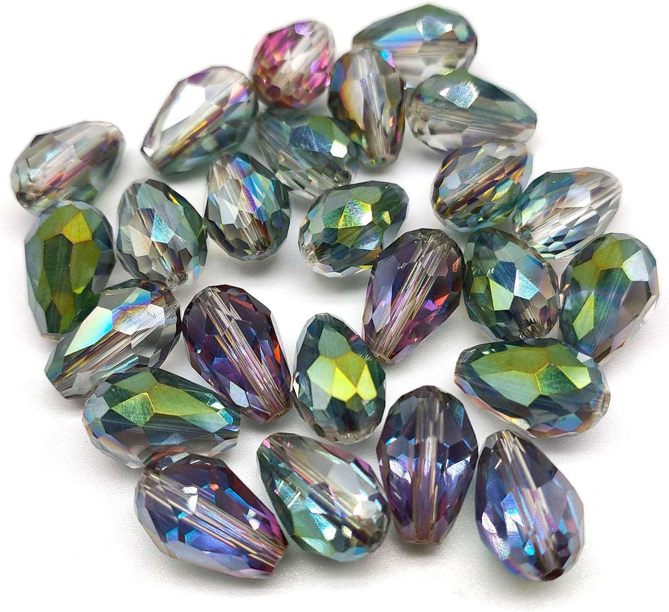 Amazon.com: FAPUMOE Random Assorted Glass Beads (100 PCS) for Jewelry ...