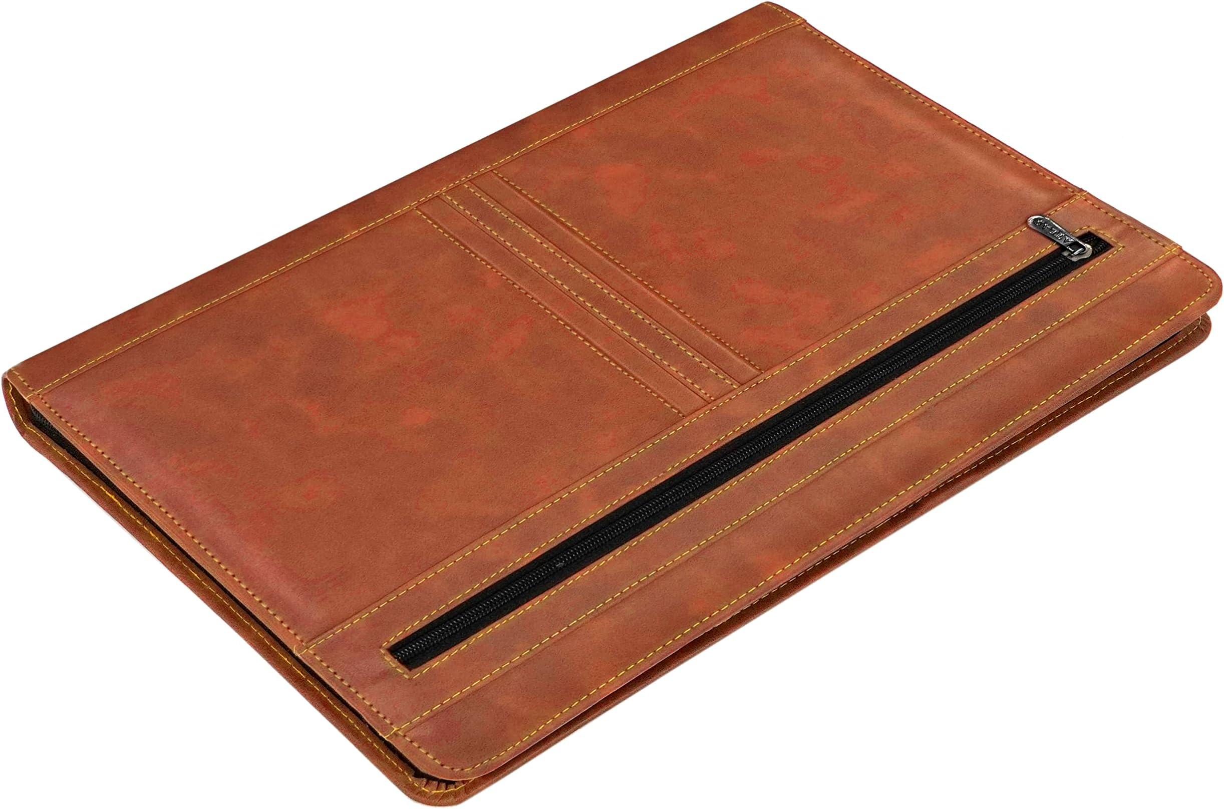 NISUN PU Leather 4 Ring Professional File Folder for Documents ...