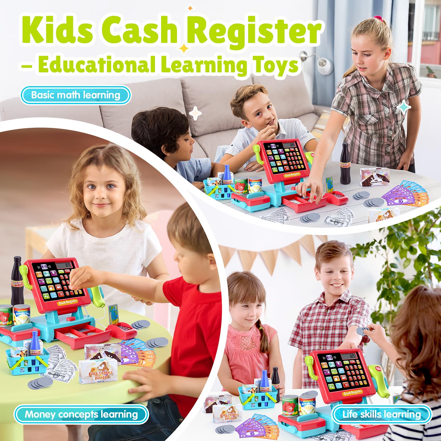 Snapklik.com : PLAY Kids Cash Register Toy Supermarket