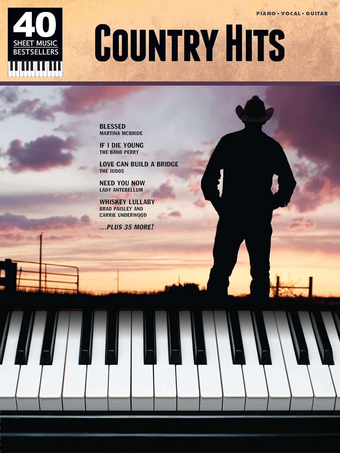 Country Hits - Piano Vocal Guitar Songbook | 40 Country Music Sheet ...