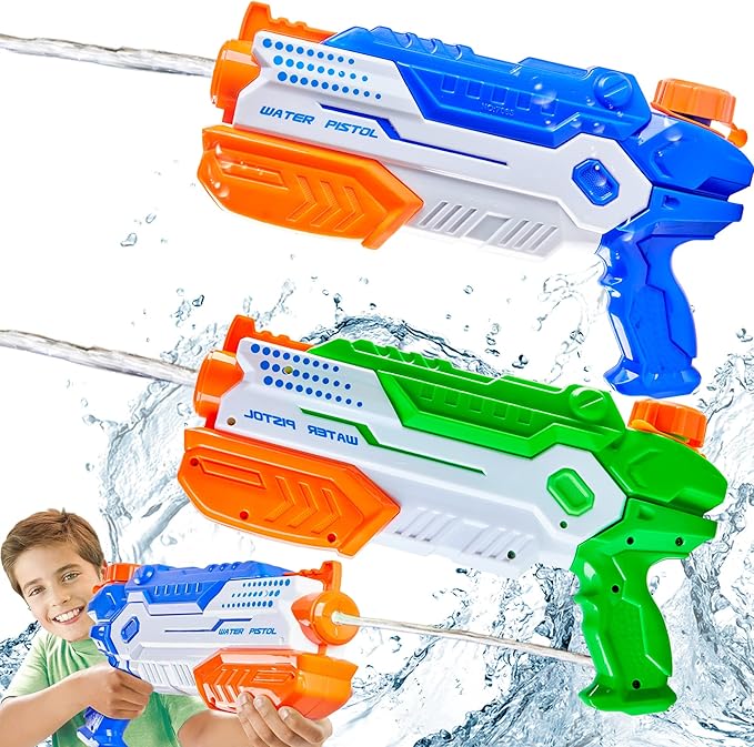 Yetech Water Gun, 2 Pack Water Pistol with Large Capacity, 26ft Long ...