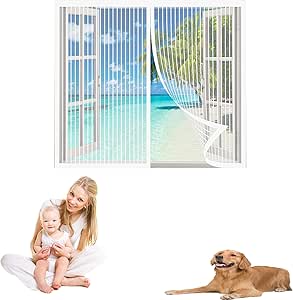 Amazon.co.jp: Openable Screen Door 43.3 x 69.9 inches (110 x 175 cm ...