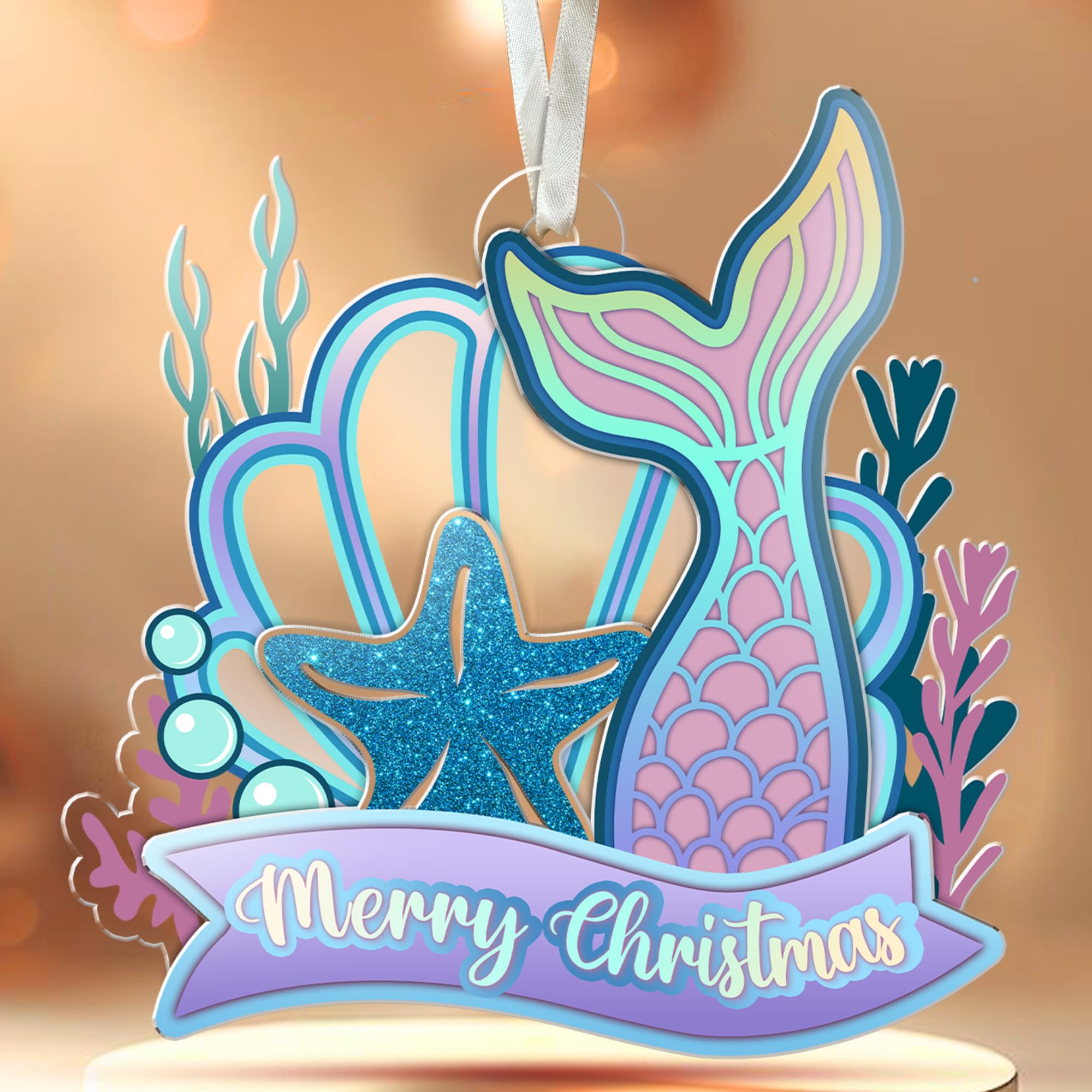 Amazon.com: Mermaid Ornament - Mermaid Christmas Ornament - Mermaid ...