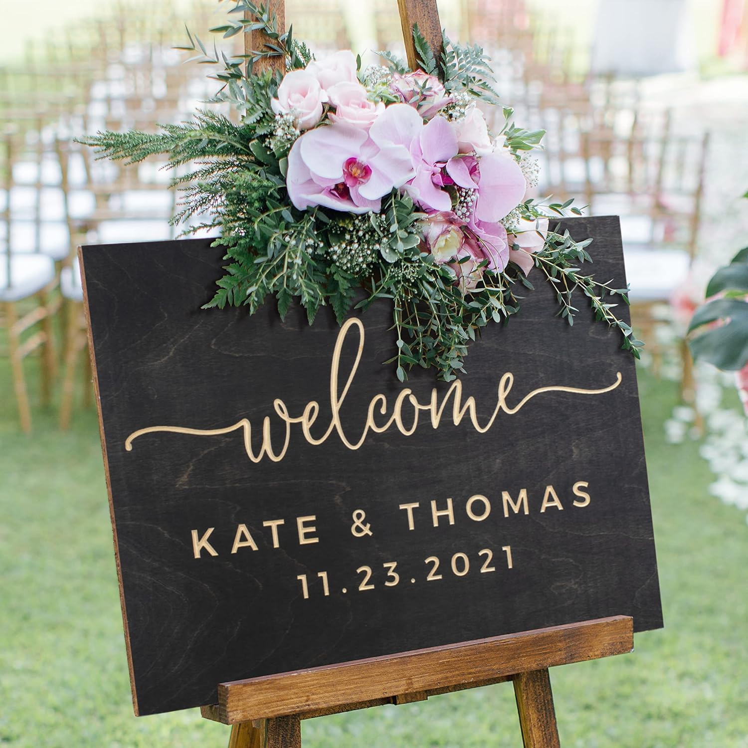 Amazon.com: Personalized Wedding Welcome Sign | Custom Wood Sign for ...