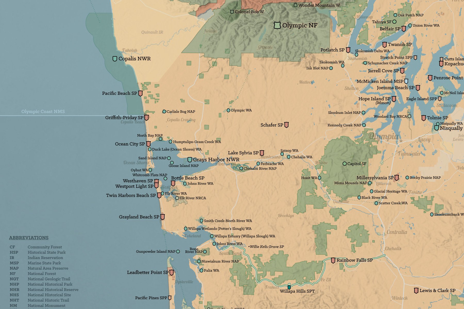 Western Washington State Park Map Grayton Beach State Park Florida