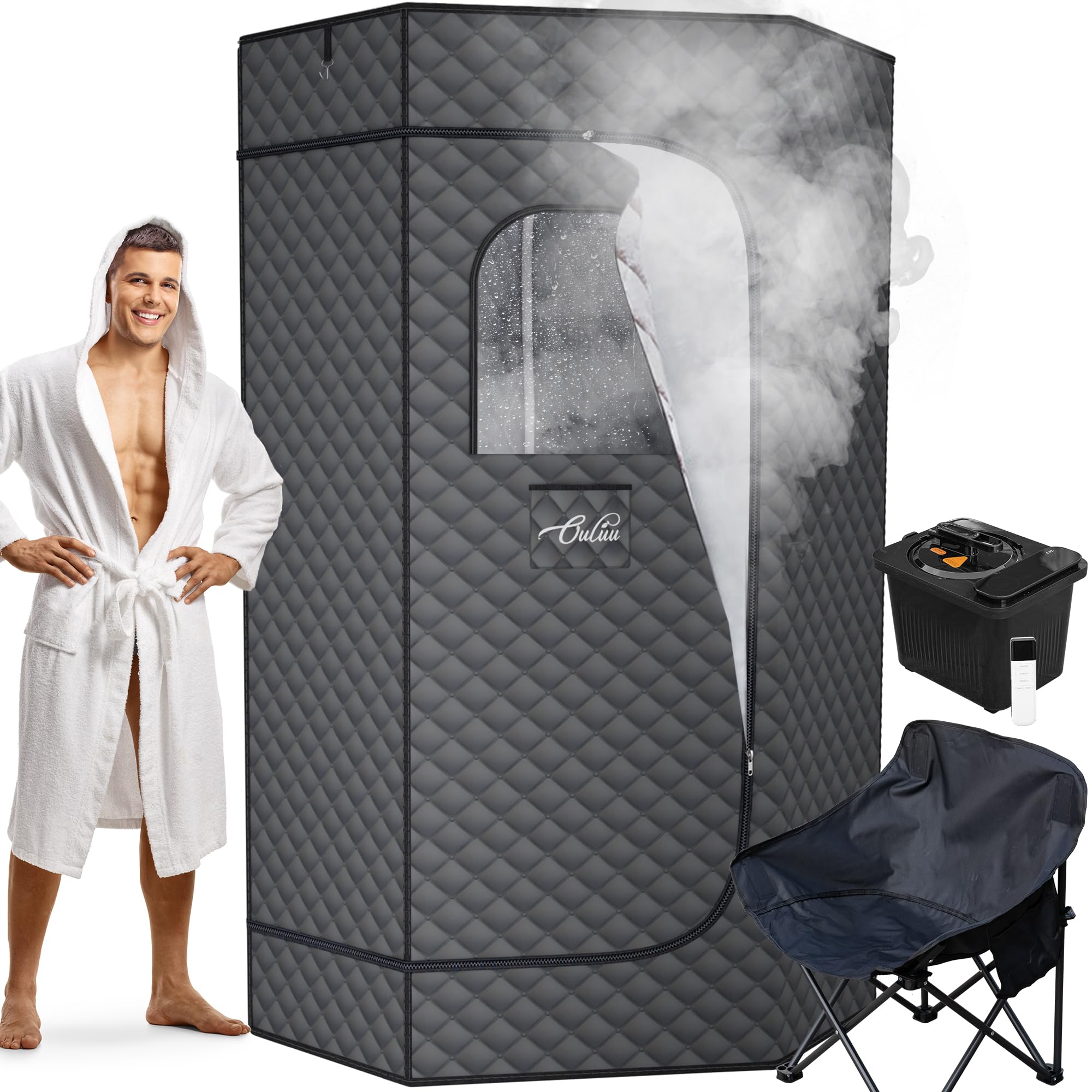 Amazon.com : ouluu XL Portable Sauna Box, 4L Steamer Portable Steam ...