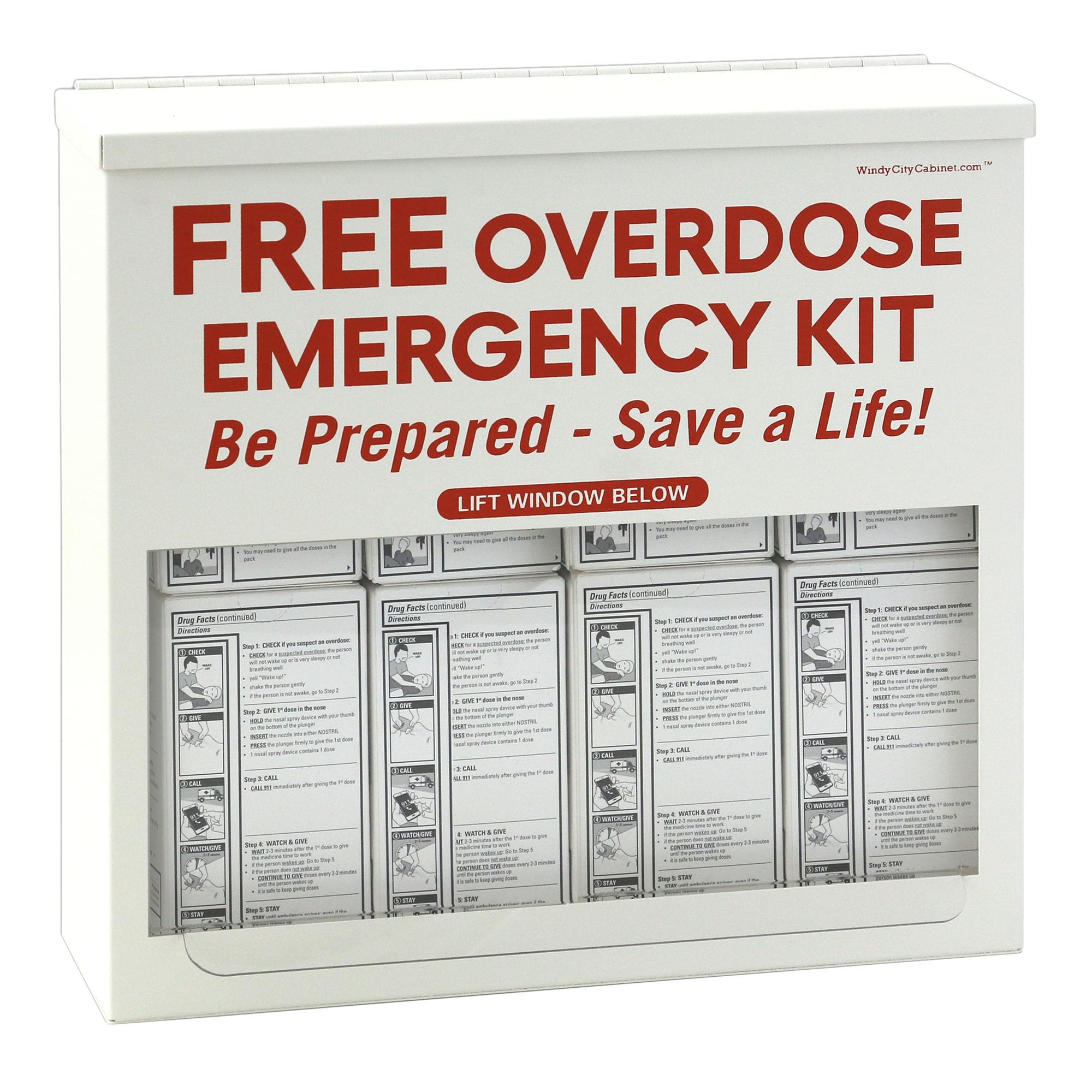 Non-locking Emergency Kit Cabinet Emergency OD Cabinet - Non-Locking ...