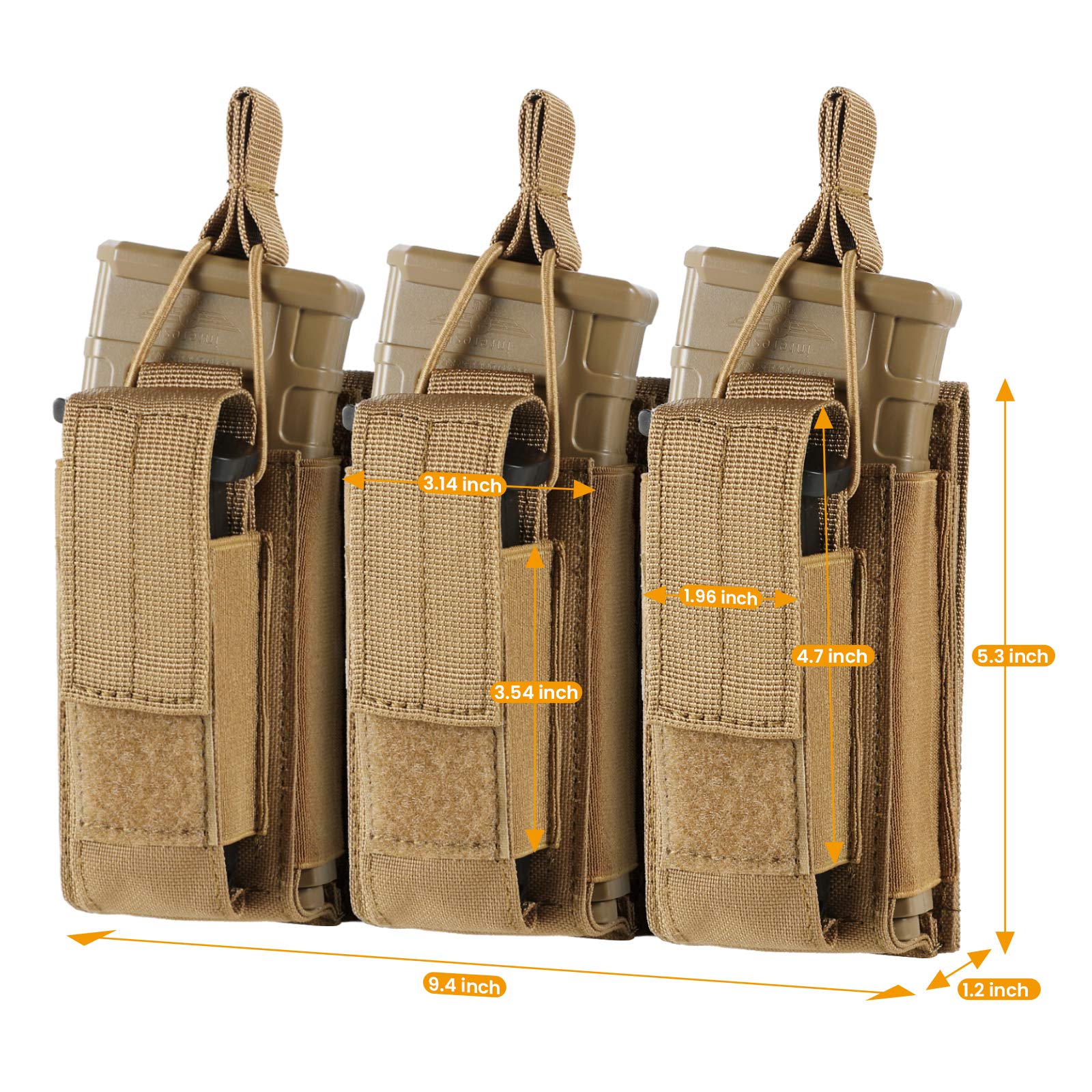 Snapklik.com : Molle Mag Pouch, Open Top Single/Double/Triple Magazine ...