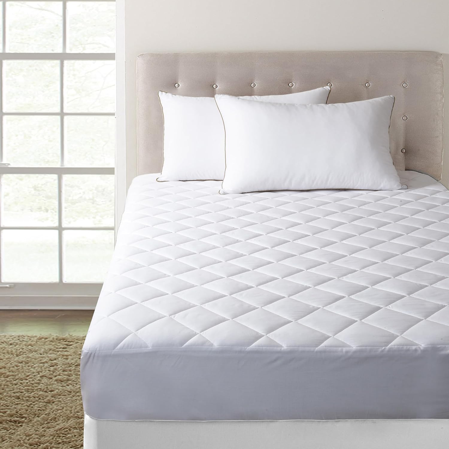 H22 Quilted Mattress Protector Extra Deep Hypoallergenic Super Soft ...