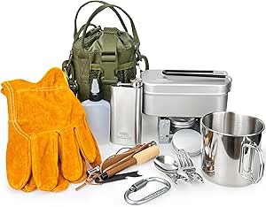 Amazon.com : Pubgeer Portable Bushcraft Cooking Gear, Survival Cooking ...