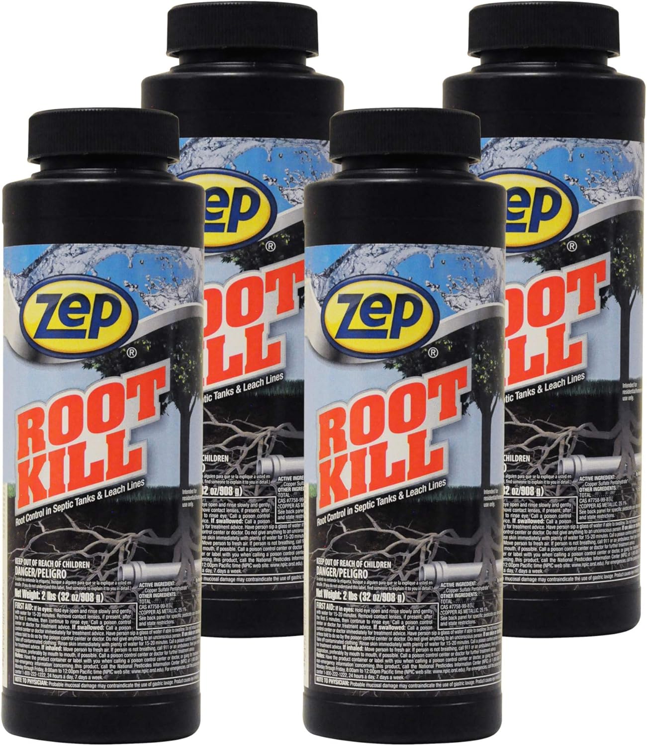 Amazon.com: Zep Root Kill - 2 lbs (Case of 4) ZROOT24 - Drain and ...
