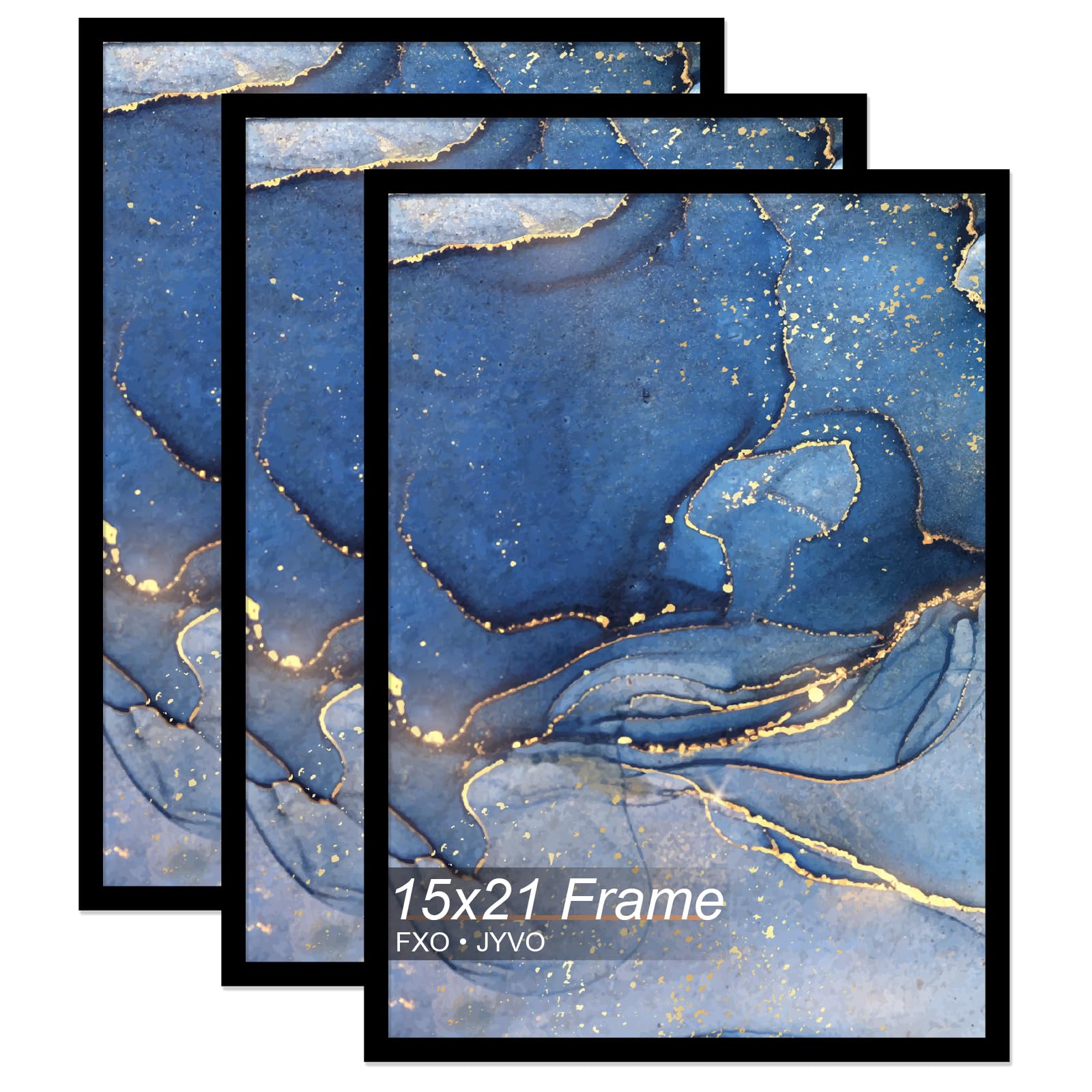 Amazon.com - Fxojyvo 15x21 Picture Frame Set of 3, Black Frame for 15 x ...