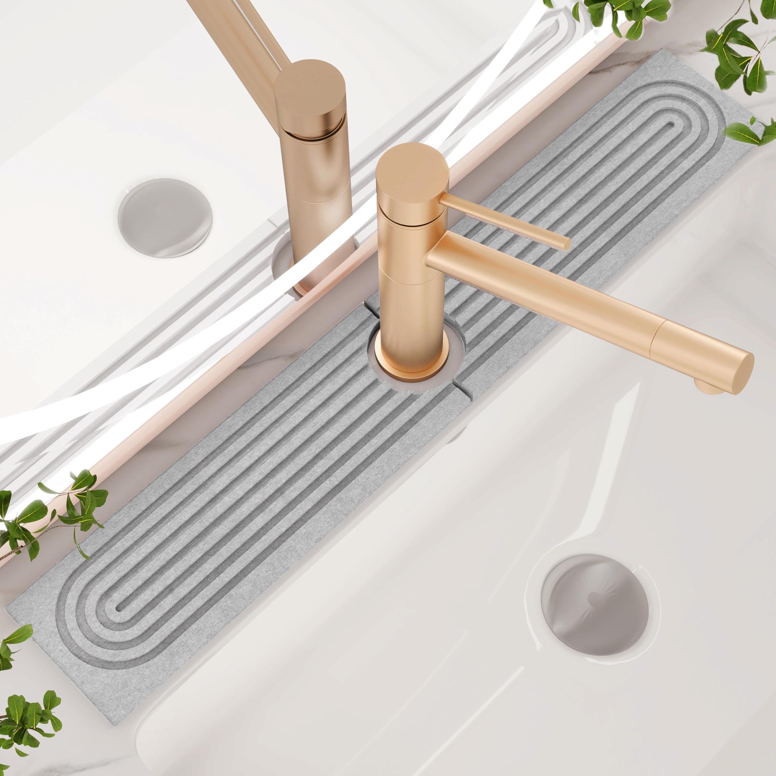 Amazon.com: Kitchen Faucet Absorbent Mat,Faucet Mat for Kitchen Sink,23 ...